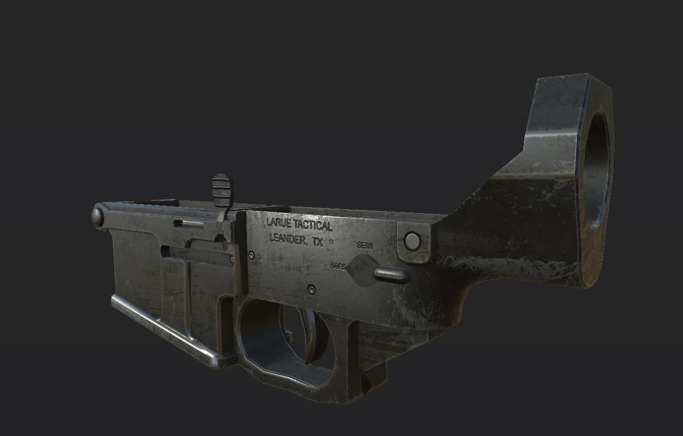 3D model LaRue Tactical PREDAT OBR 7-62mm Rifle PBR VR-AR VR / AR / low ...