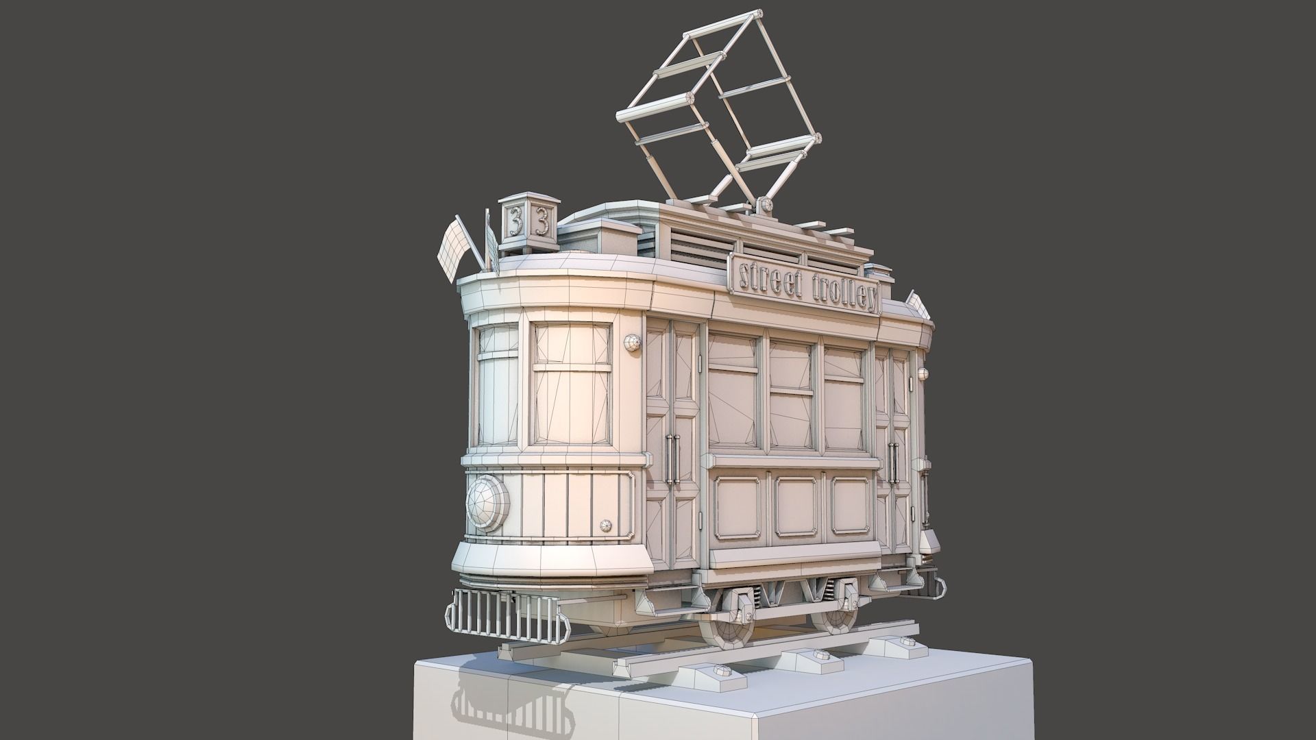 3D model Classic City Tram VR / AR / low-poly | CGTrader