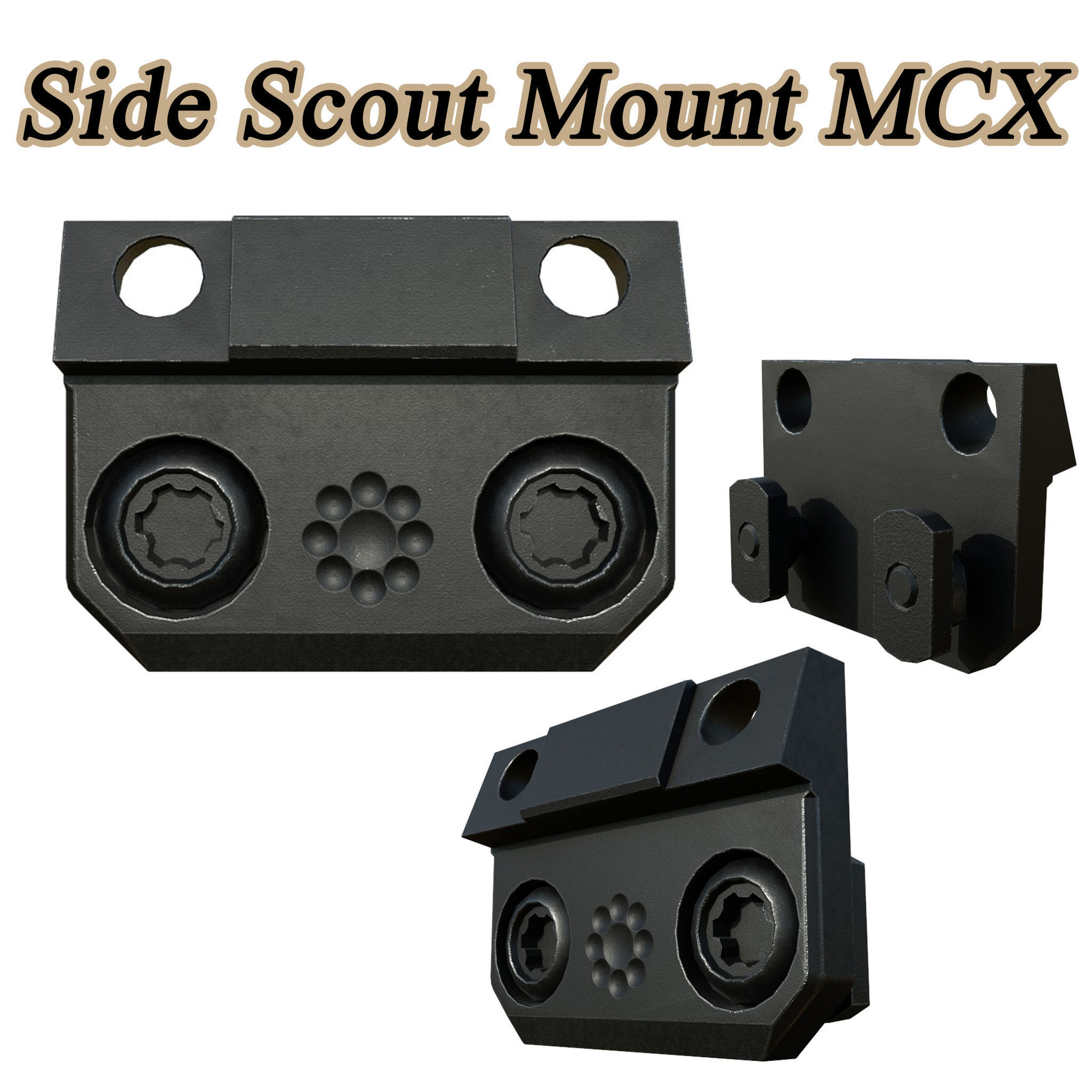 3D model Side Scout Mount MCX Tactical PBR Low Poly VR / AR / low-poly ...