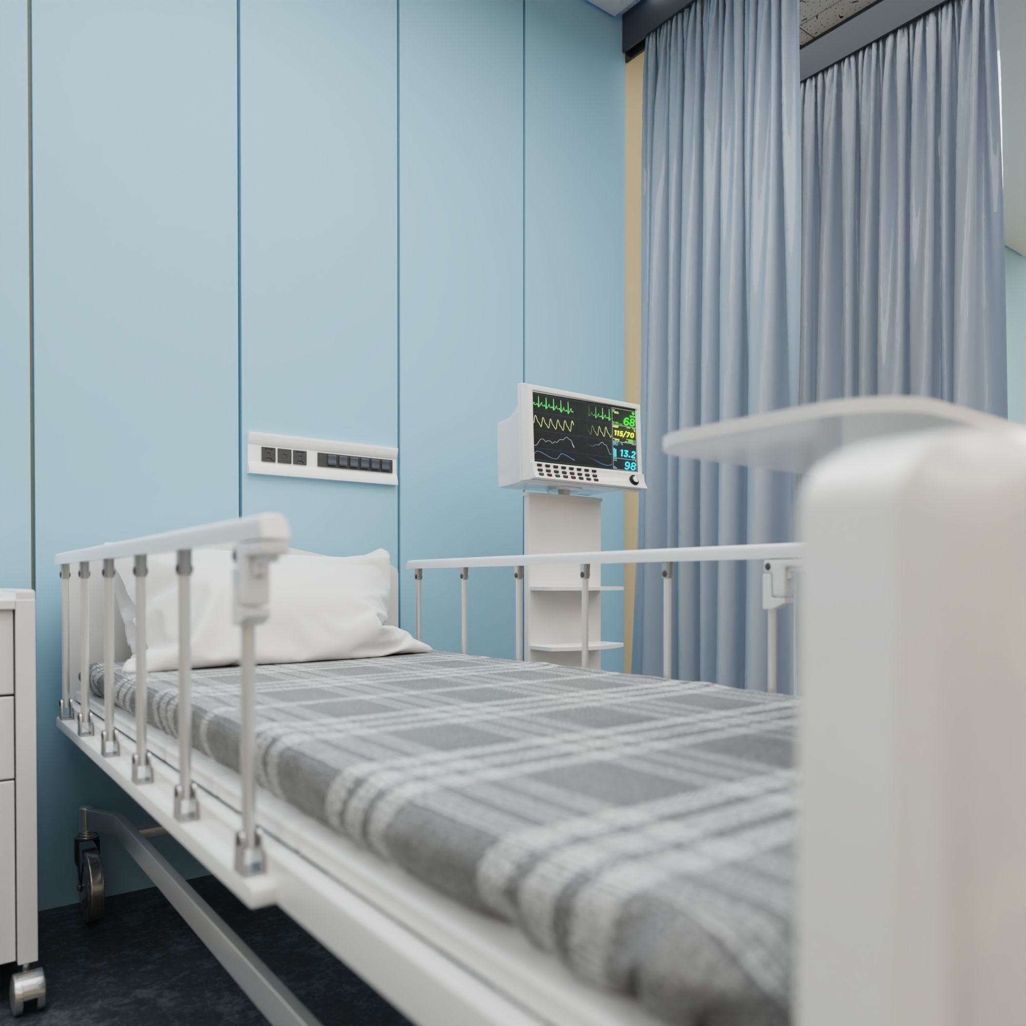 Hospital ICU model 3D model | CGTrader