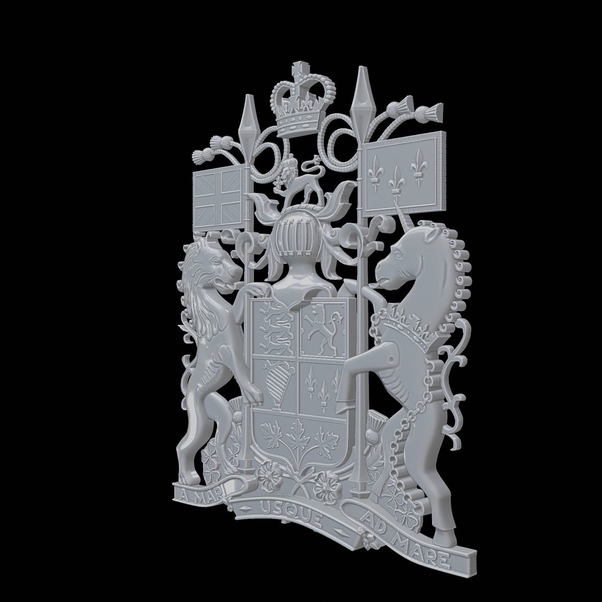 Arms of Canada 3D model 3D printable | CGTrader