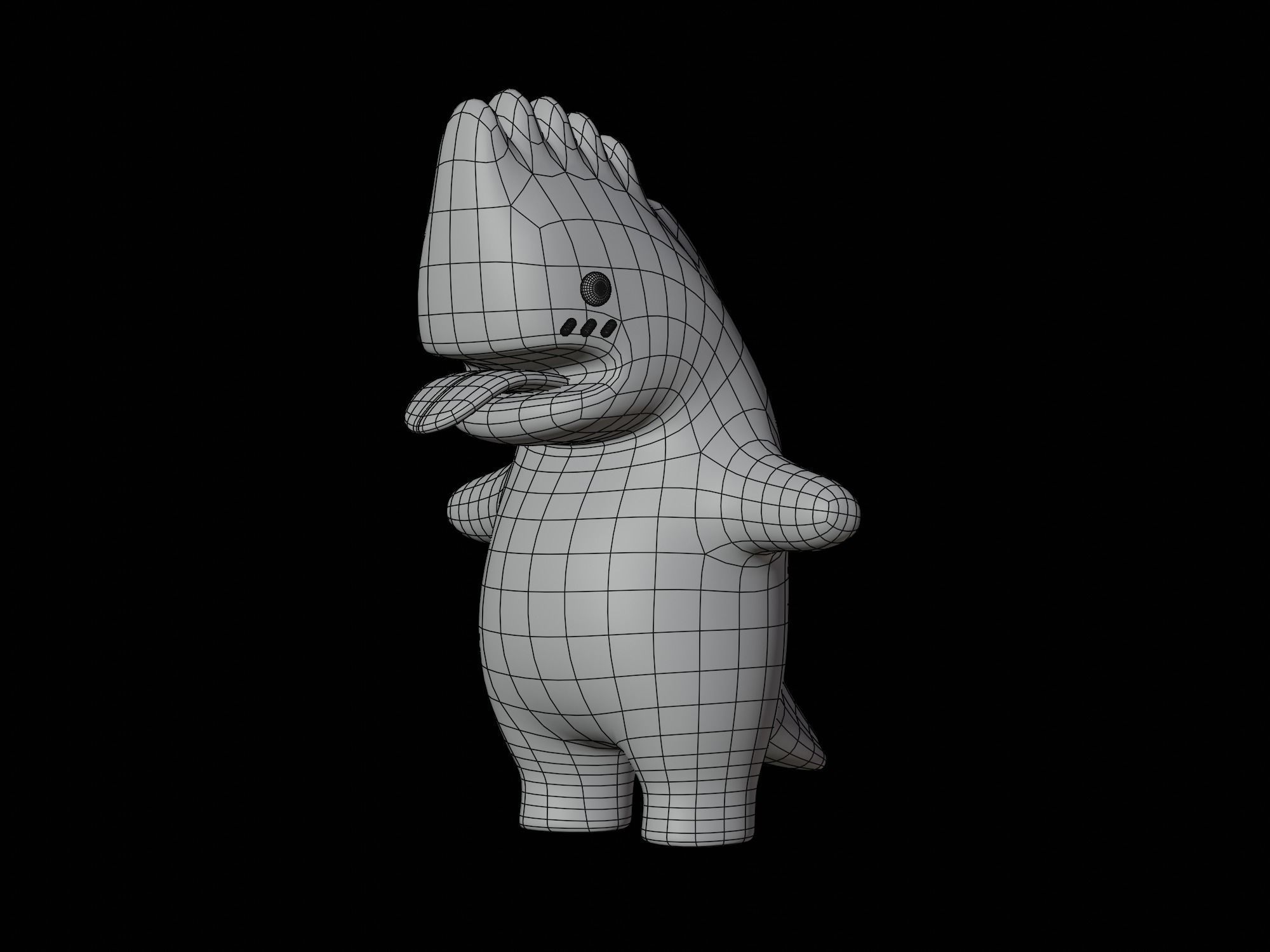 Cartoon little cute Hera dragon from Himmapan calture free 3D model ...