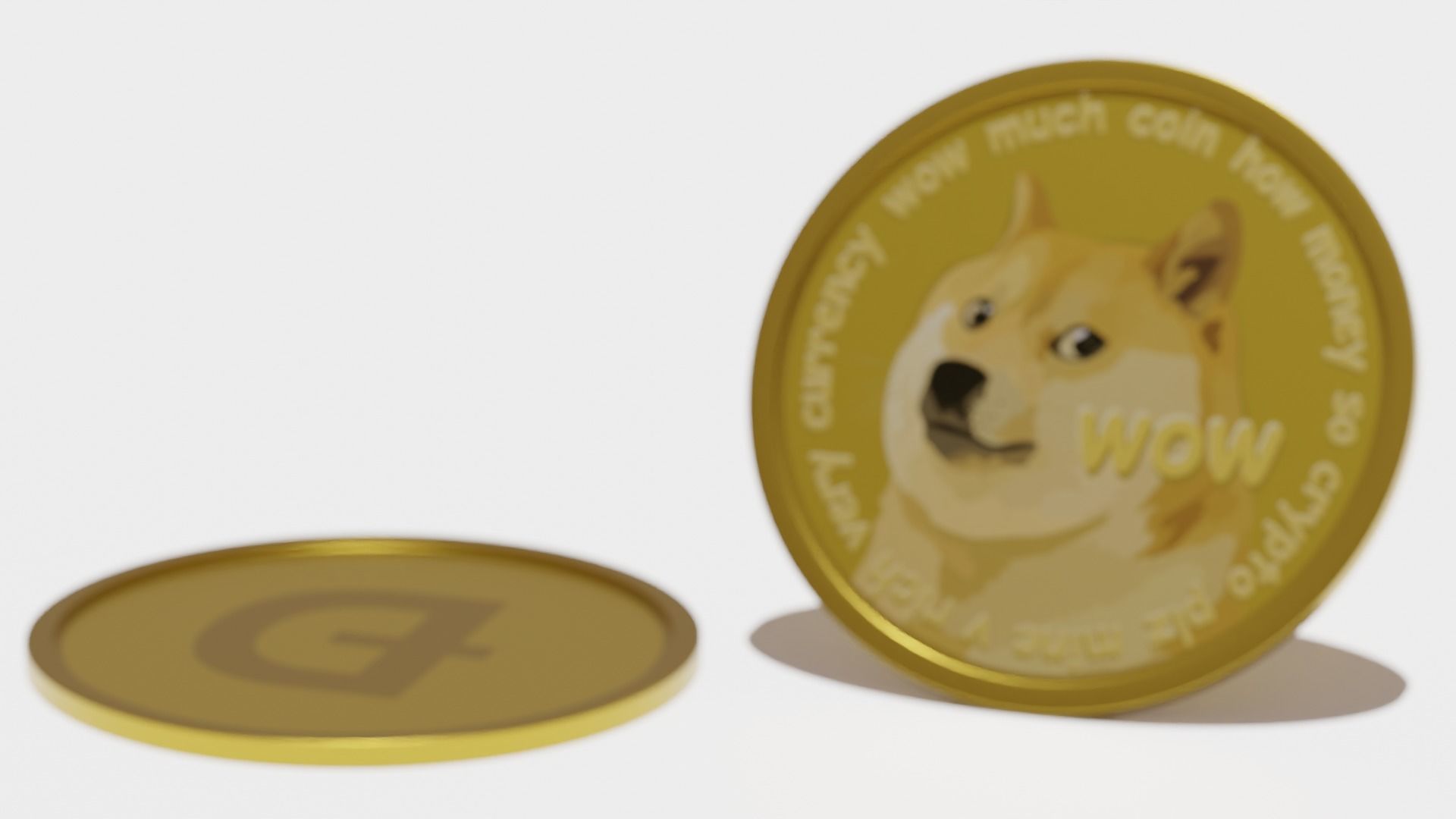 3D model Dogecoin 3D rain animation and doge 3d model VR / AR / low ...