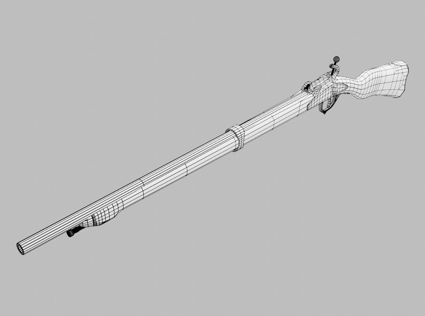 Napoleonic era french rifle - firearm free VR / AR / low-poly 3D model ...