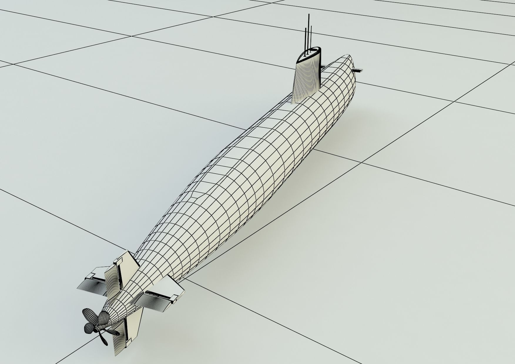 agosta 90b submarine 3d model 3D model | CGTrader