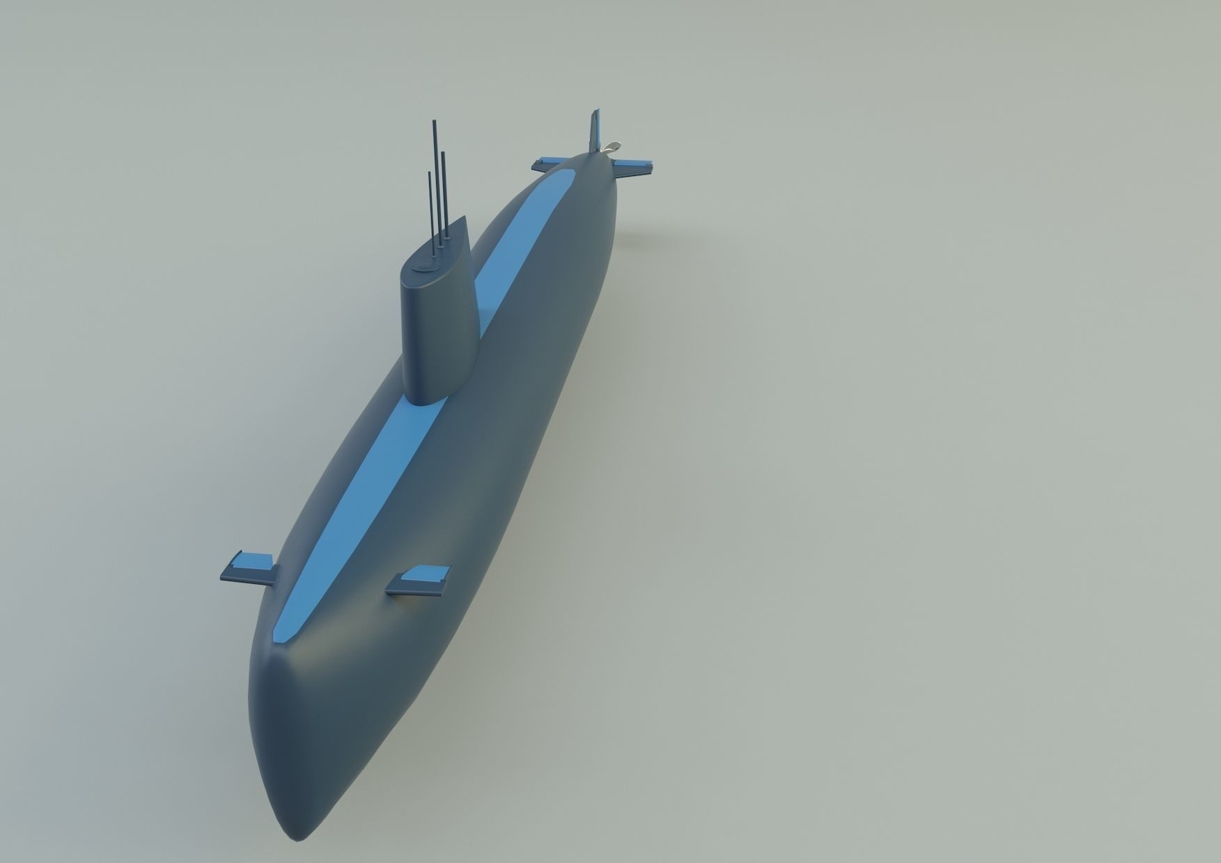 agosta 90b submarine 3d model 3D model | CGTrader