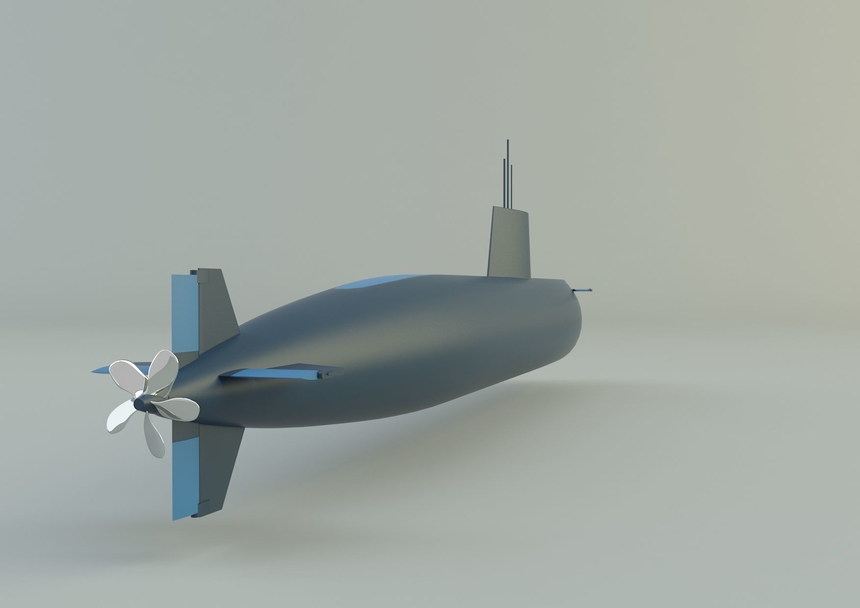 agosta 90b submarine 3d model 3D model | CGTrader
