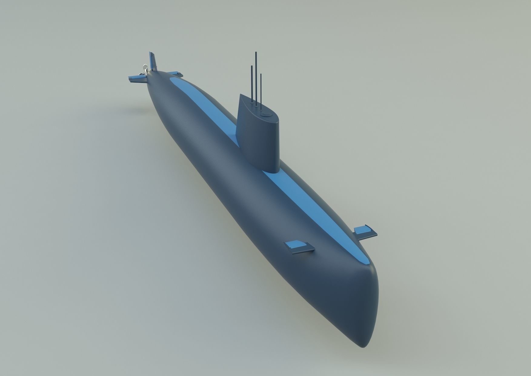 agosta 90b submarine 3d model 3D model | CGTrader
