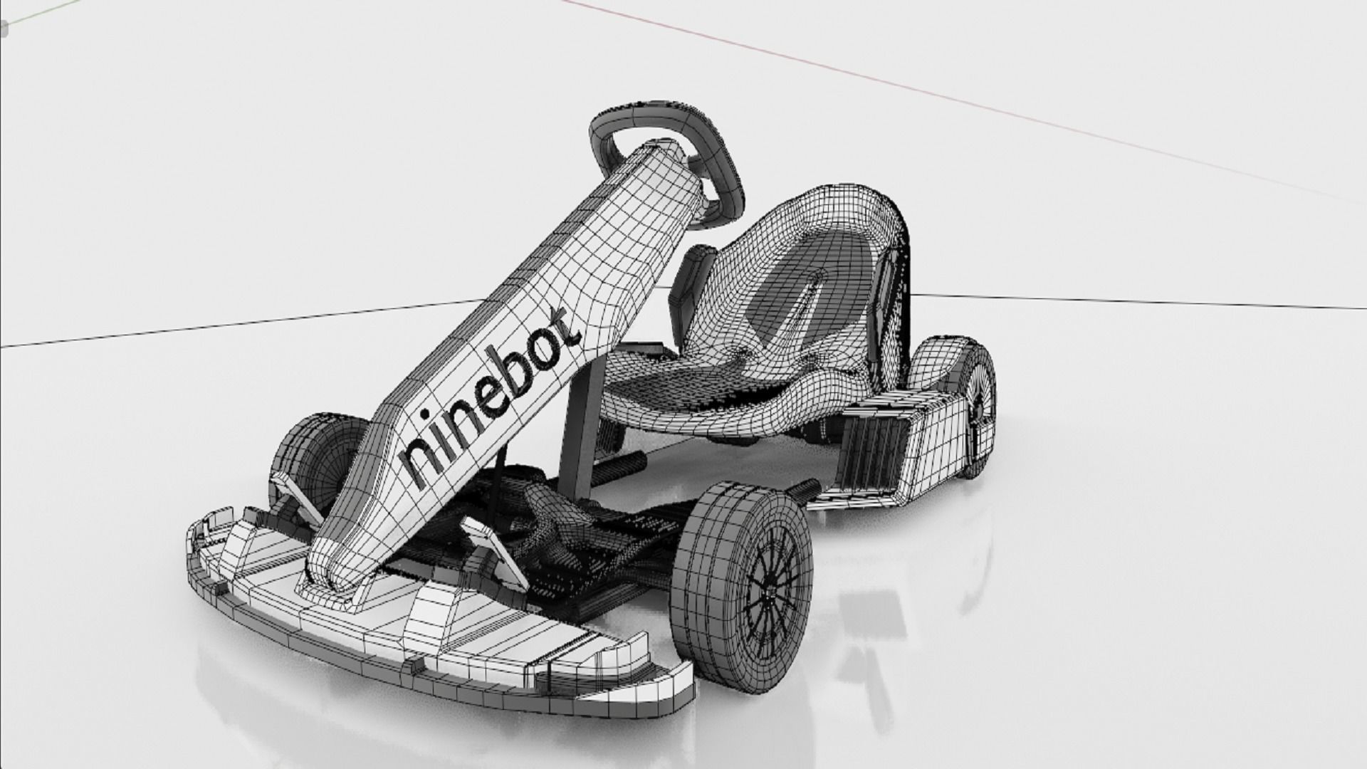 Ninebot go-kart 3D model rigged | CGTrader