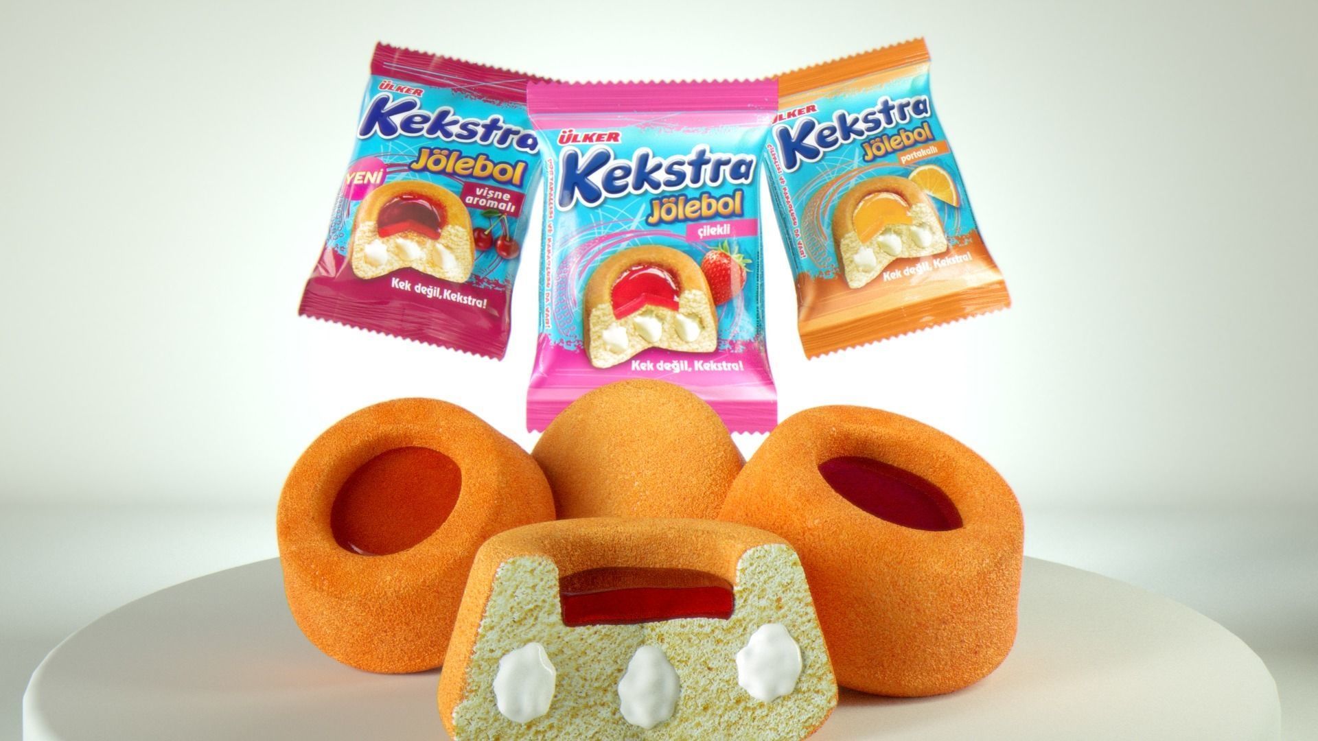 3D model Ulker Kekstra Kek - 3d Low Poly Cake - Cupcake Model VR / AR ...