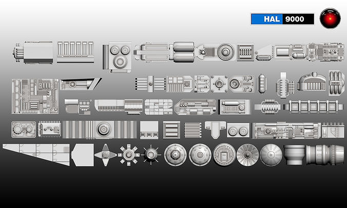 Starwars kitbash 4A 50 elements 3D model | CGTrader