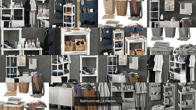 Bathroom set 3D Model Collection | CGTrader