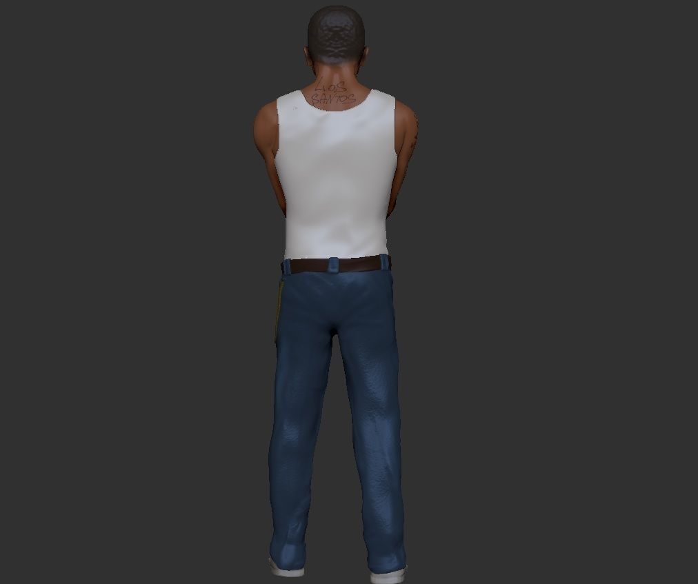Carl Johnson GTA 3D model 3D printable | CGTrader