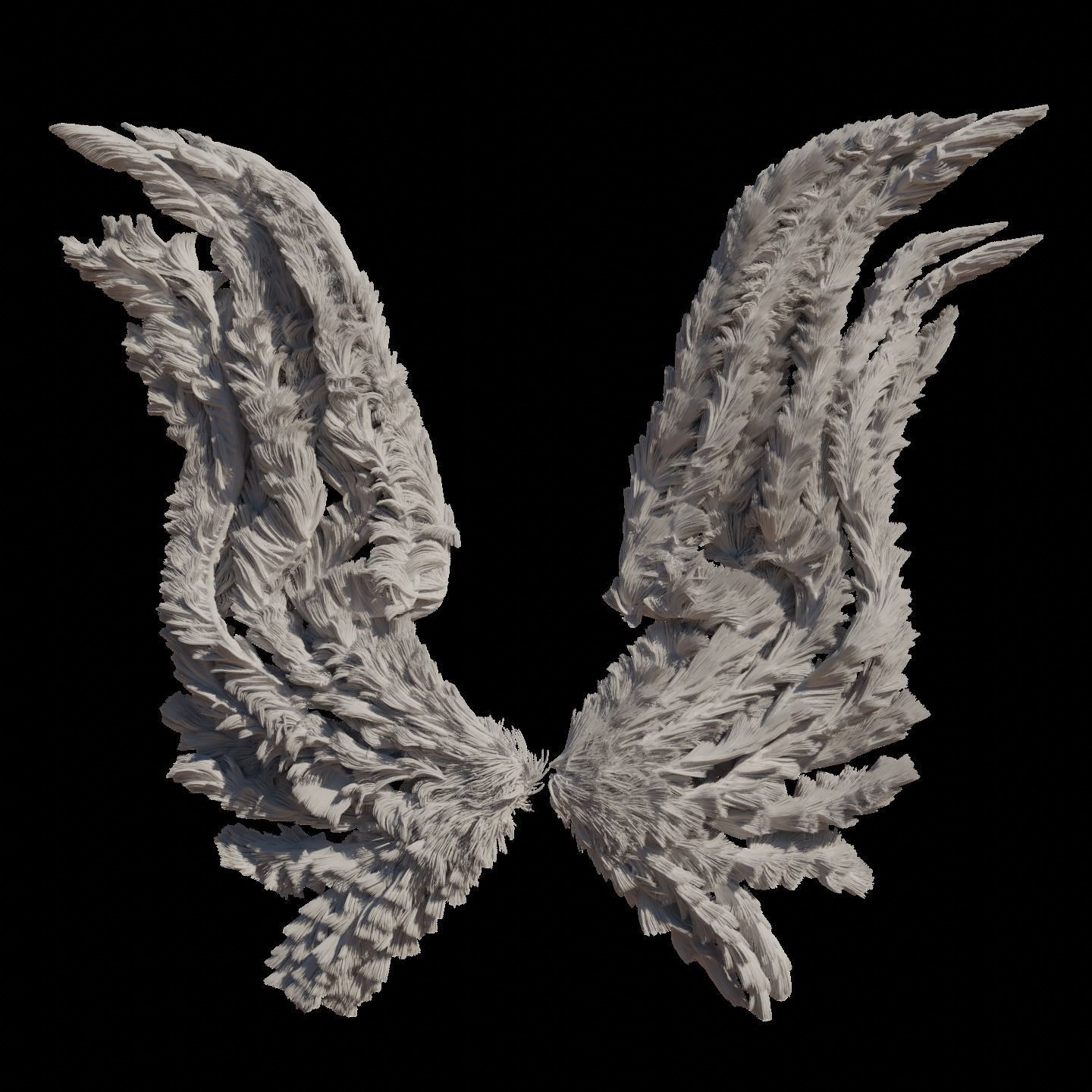 Realistic Angel Wings Rigged and animated free VR / AR / low-poly 3D ...
