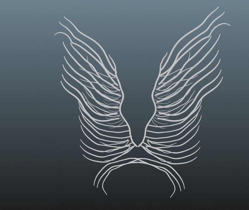 Realistic Angel Wings Procedural rigged and animated free 3D model ...