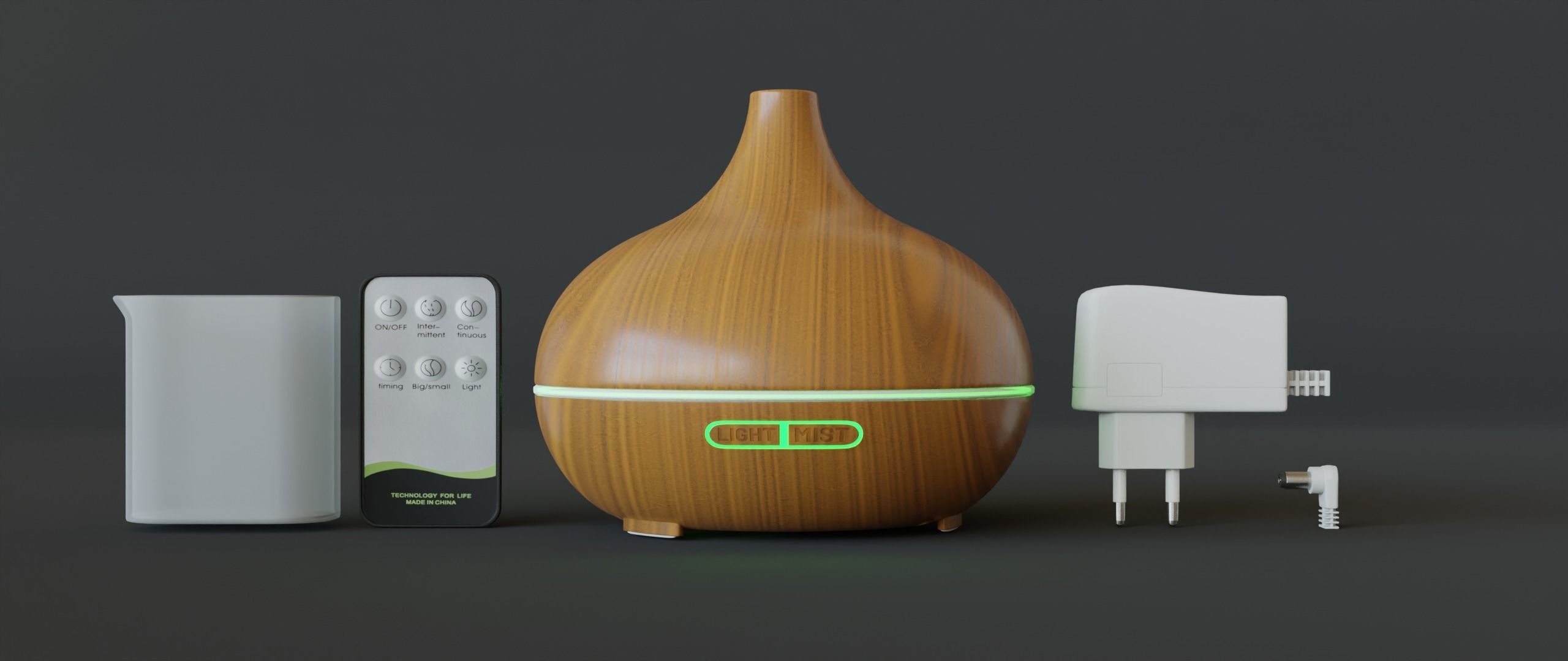 Wooden Essential Oil Diffuser 3D model | CGTrader