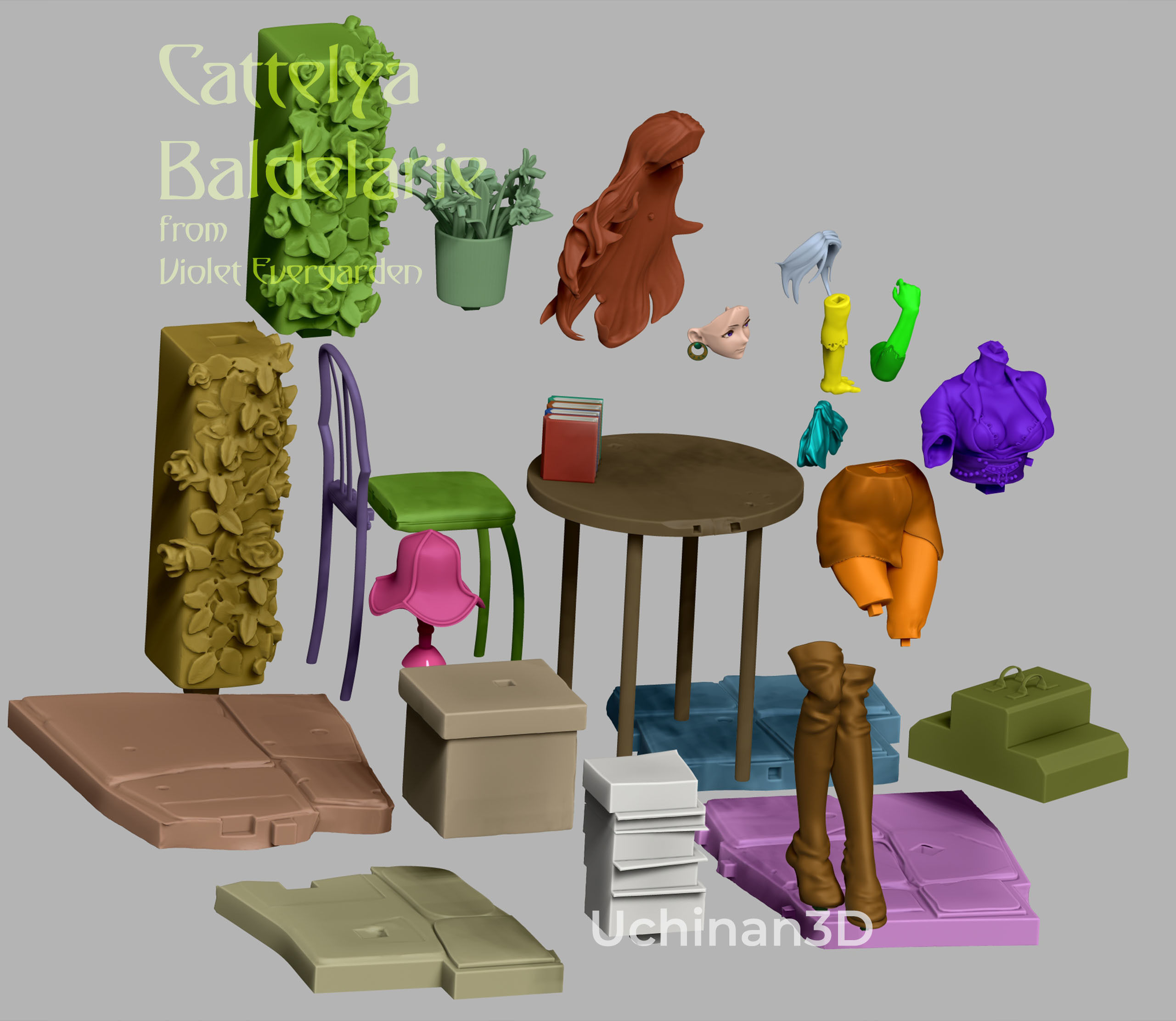 Cattleya Baldelarie anime version 3D model 3D printable | CGTrader