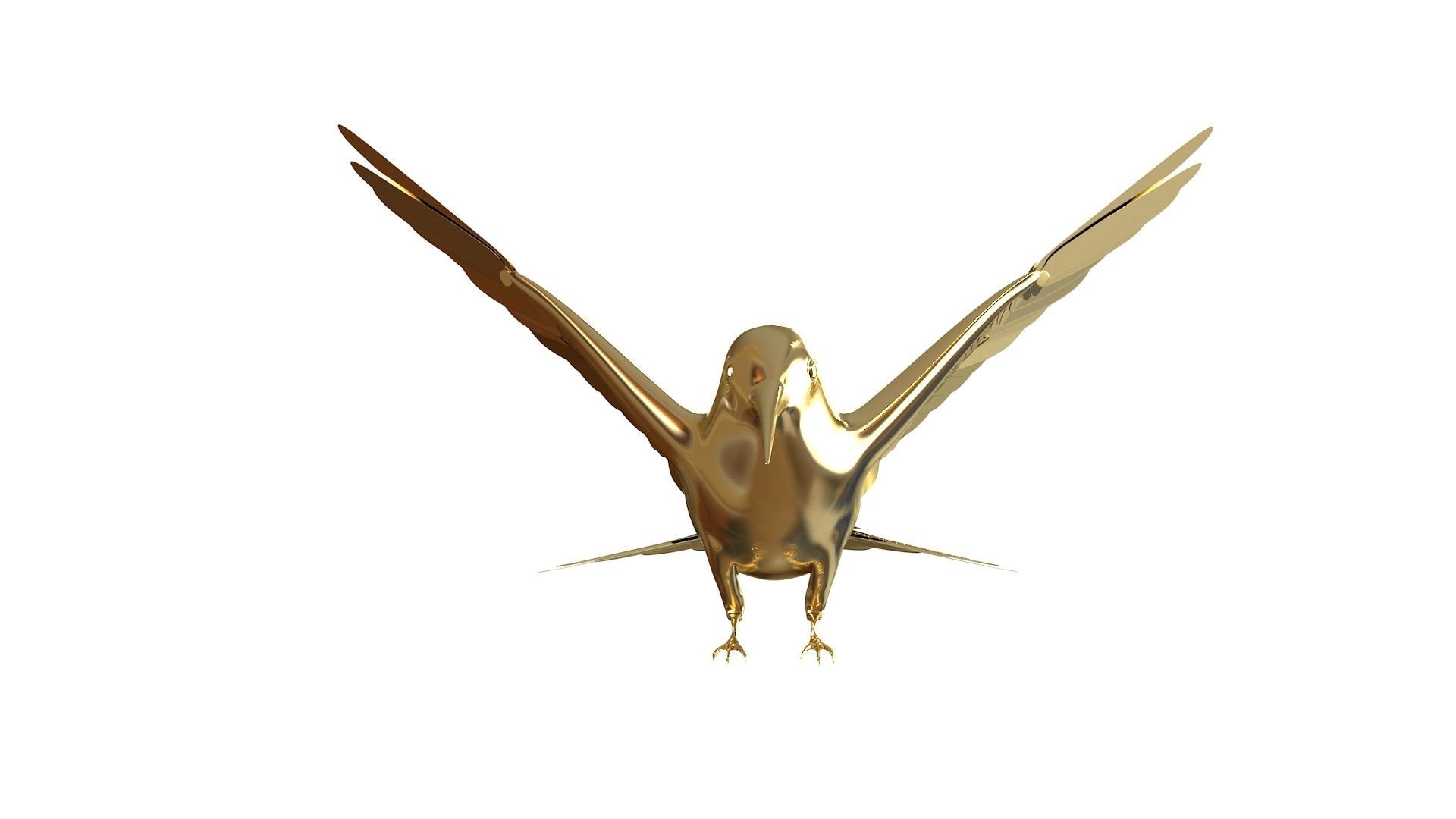 Hummingbird 3D print model golden bird flying 3D model | CGTrader