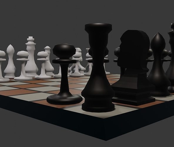 Chess table 3D model animated | CGTrader