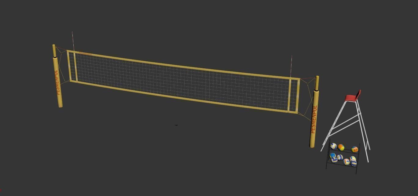 Volleyball net 3D model | CGTrader