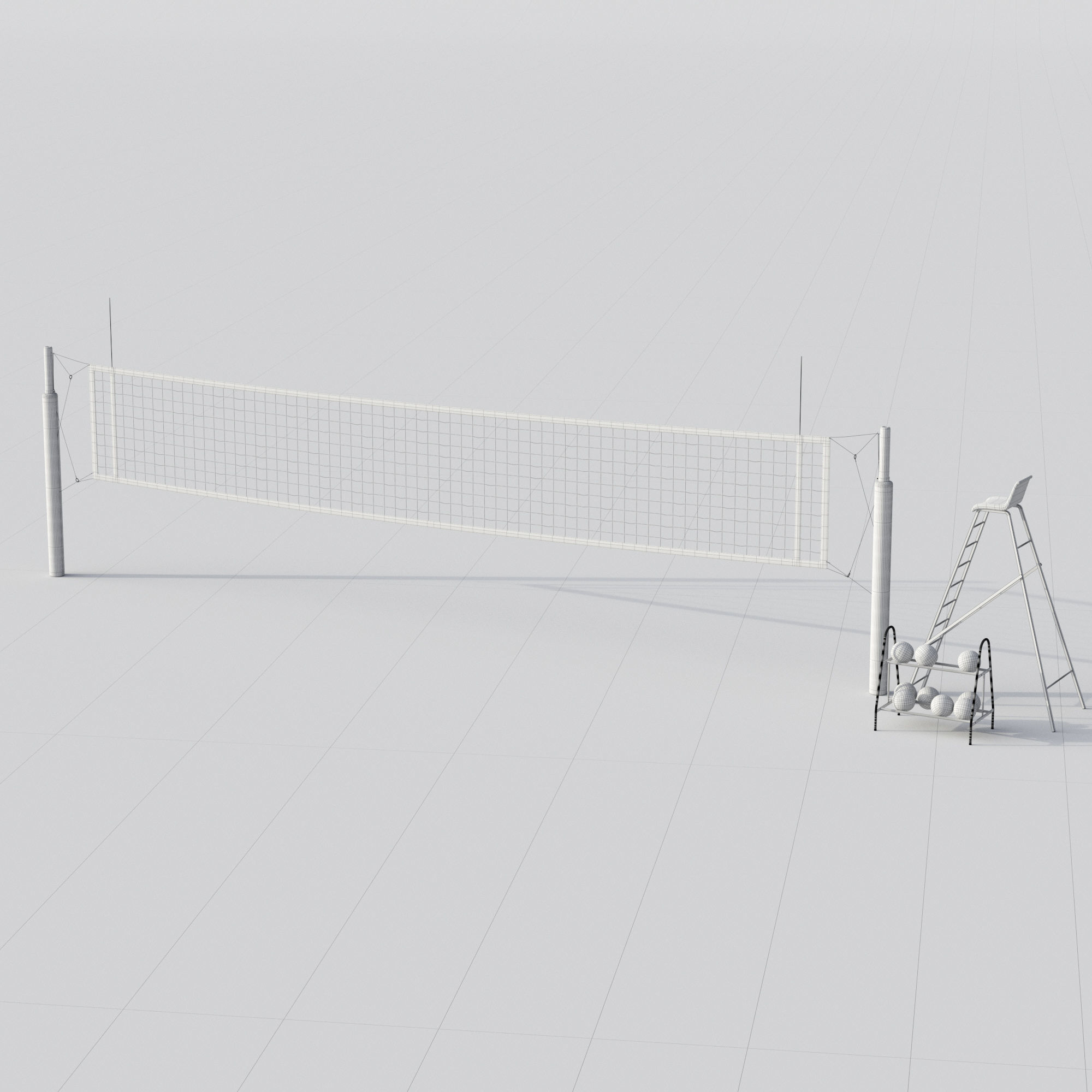 Volleyball net 3D model | CGTrader