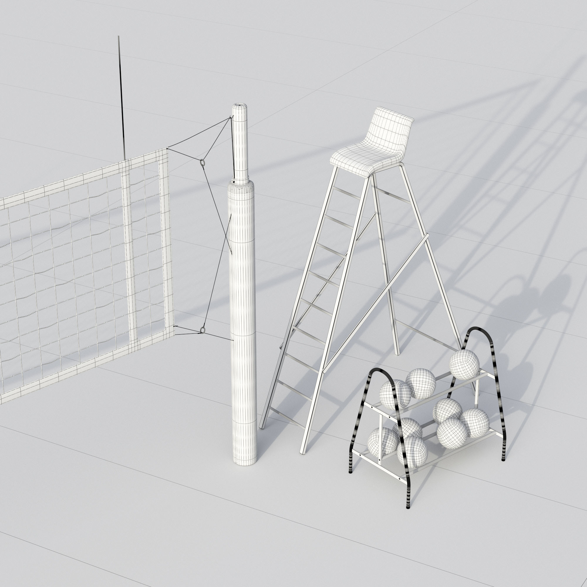 Volleyball net 3D model | CGTrader