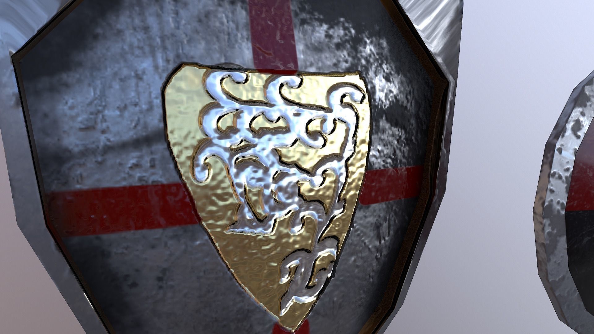 Low Poly Shileds three different shields free VR / AR / low-poly 3D ...