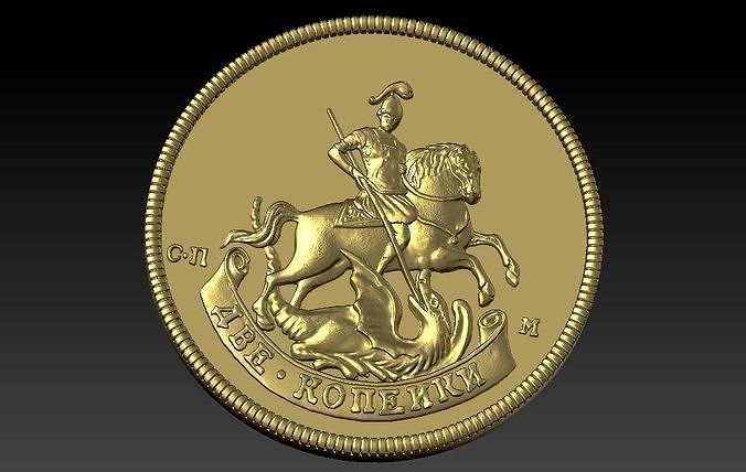 Coin St George the victorious 3D model 3D printable | CGTrader