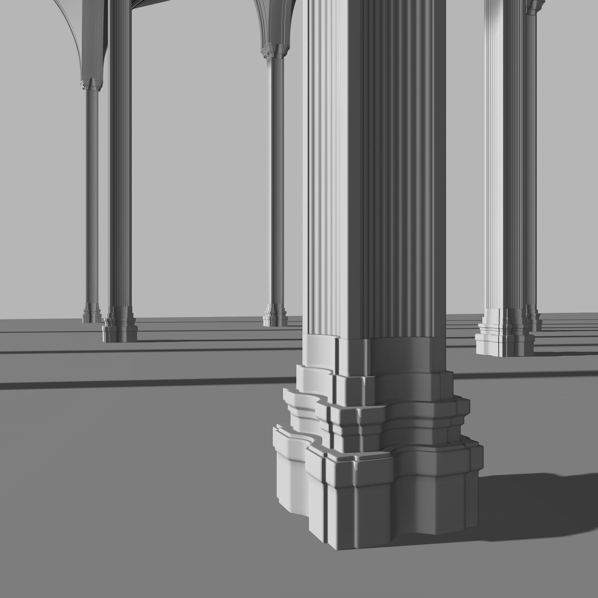 Fantasy column with vault 3D model | CGTrader