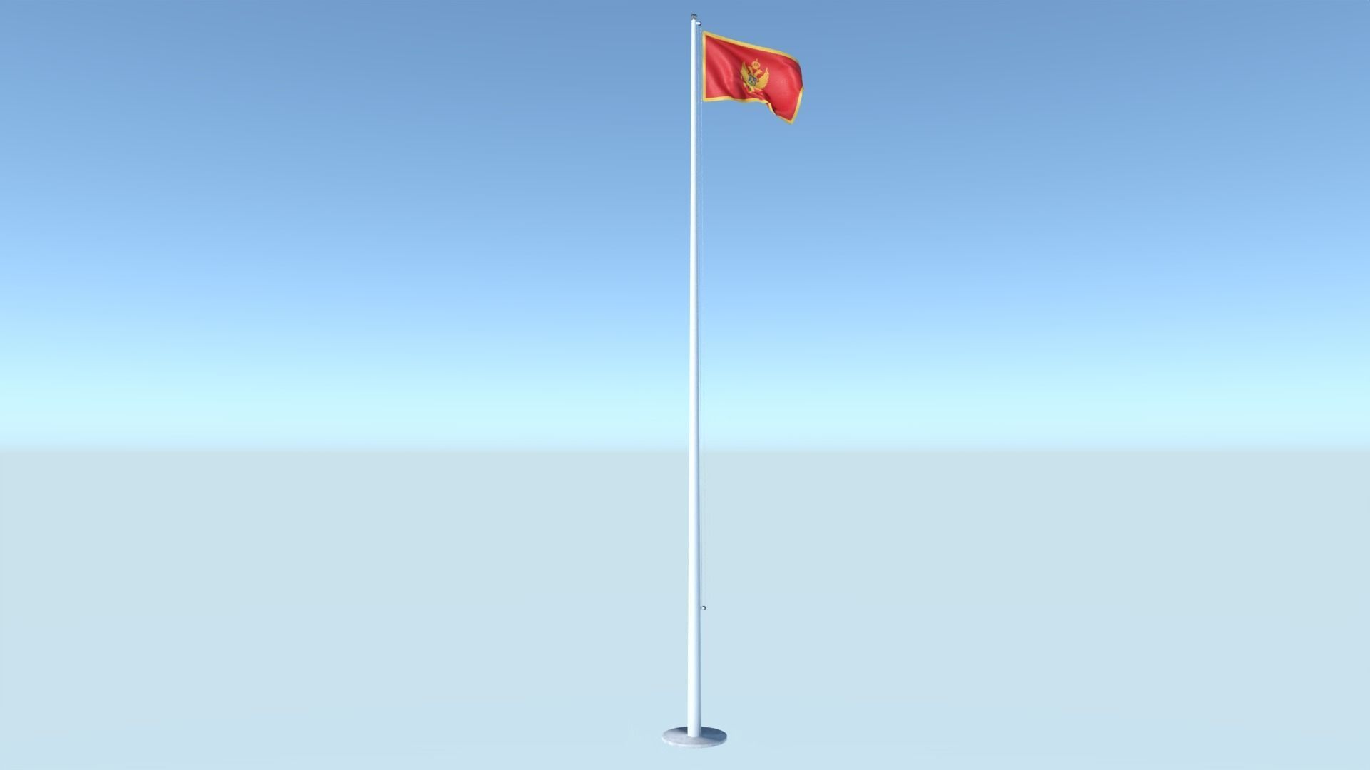 3D model Animated Flag of Montenegro VR / AR / low-poly | CGTrader