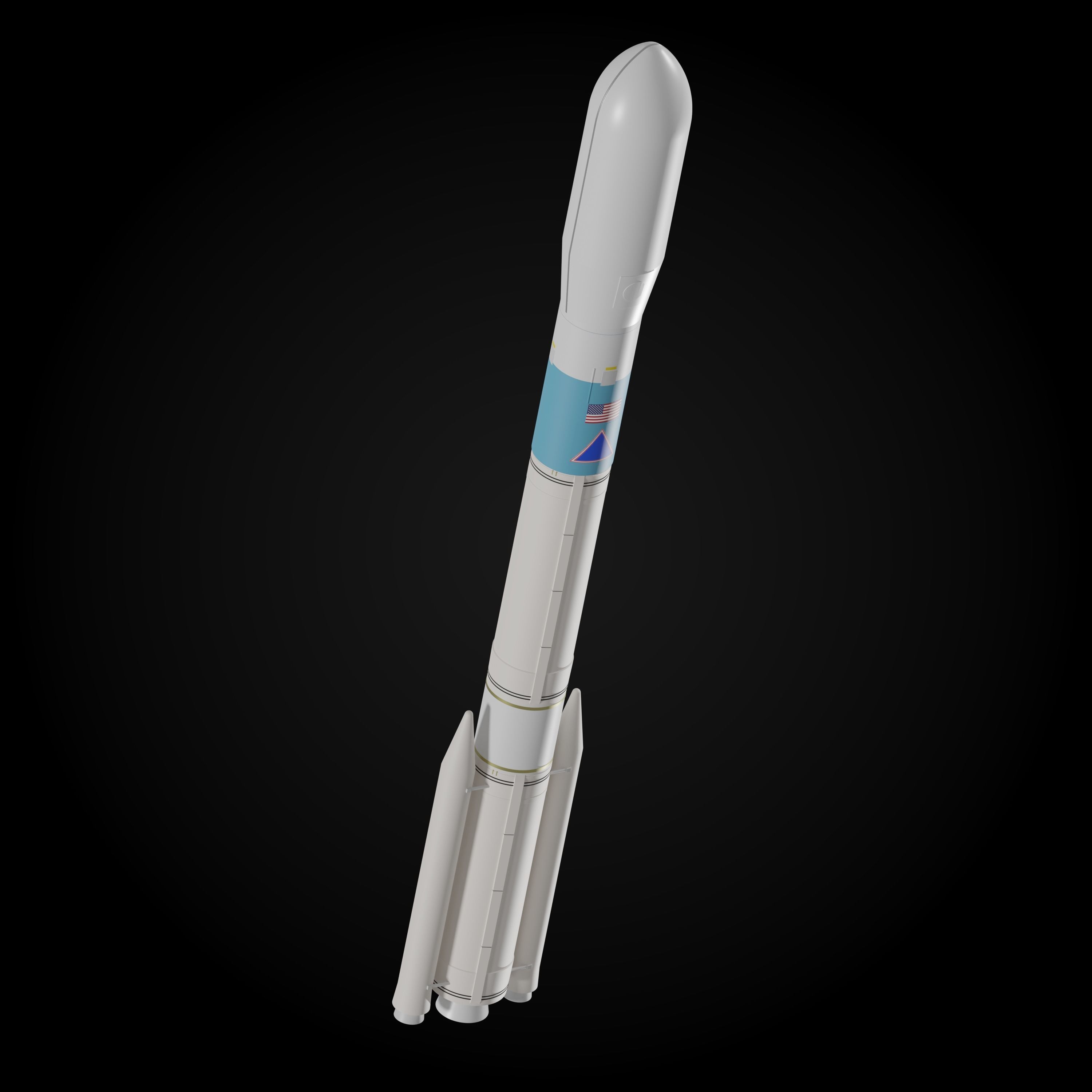 Delta Lite rocket 3D model | CGTrader
