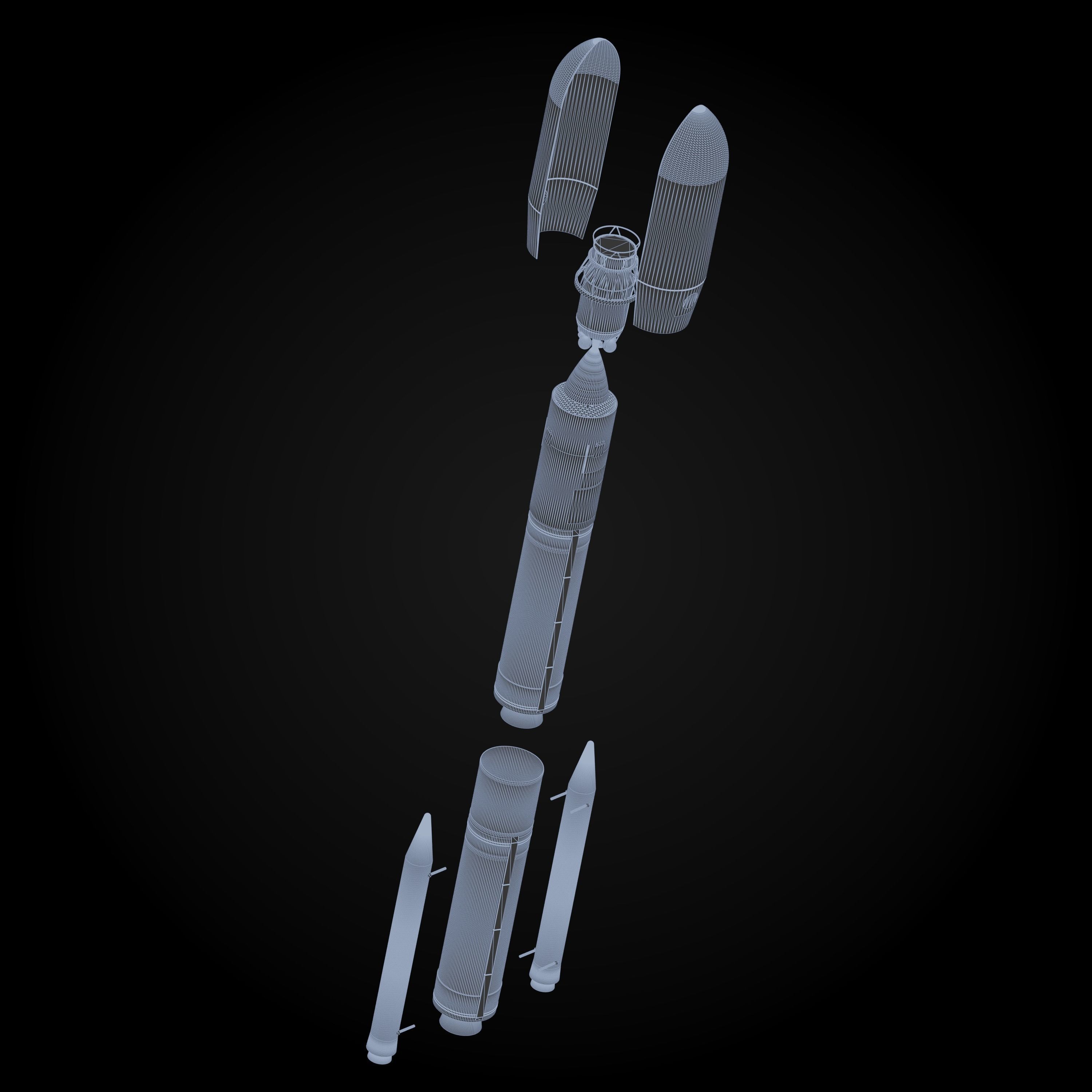 Delta Lite rocket 3D model | CGTrader