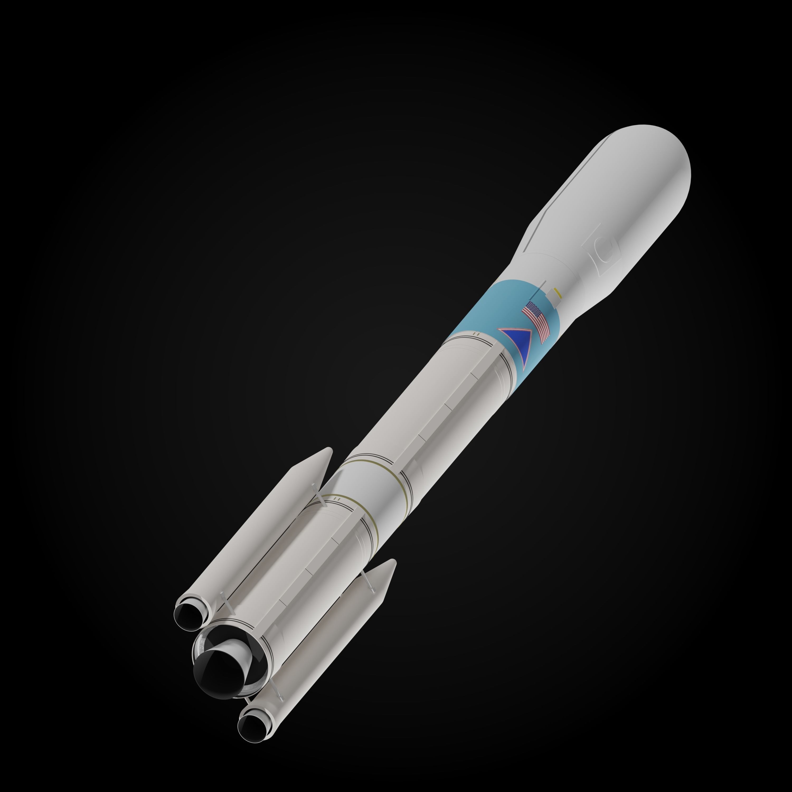 Delta Lite rocket 3D model | CGTrader