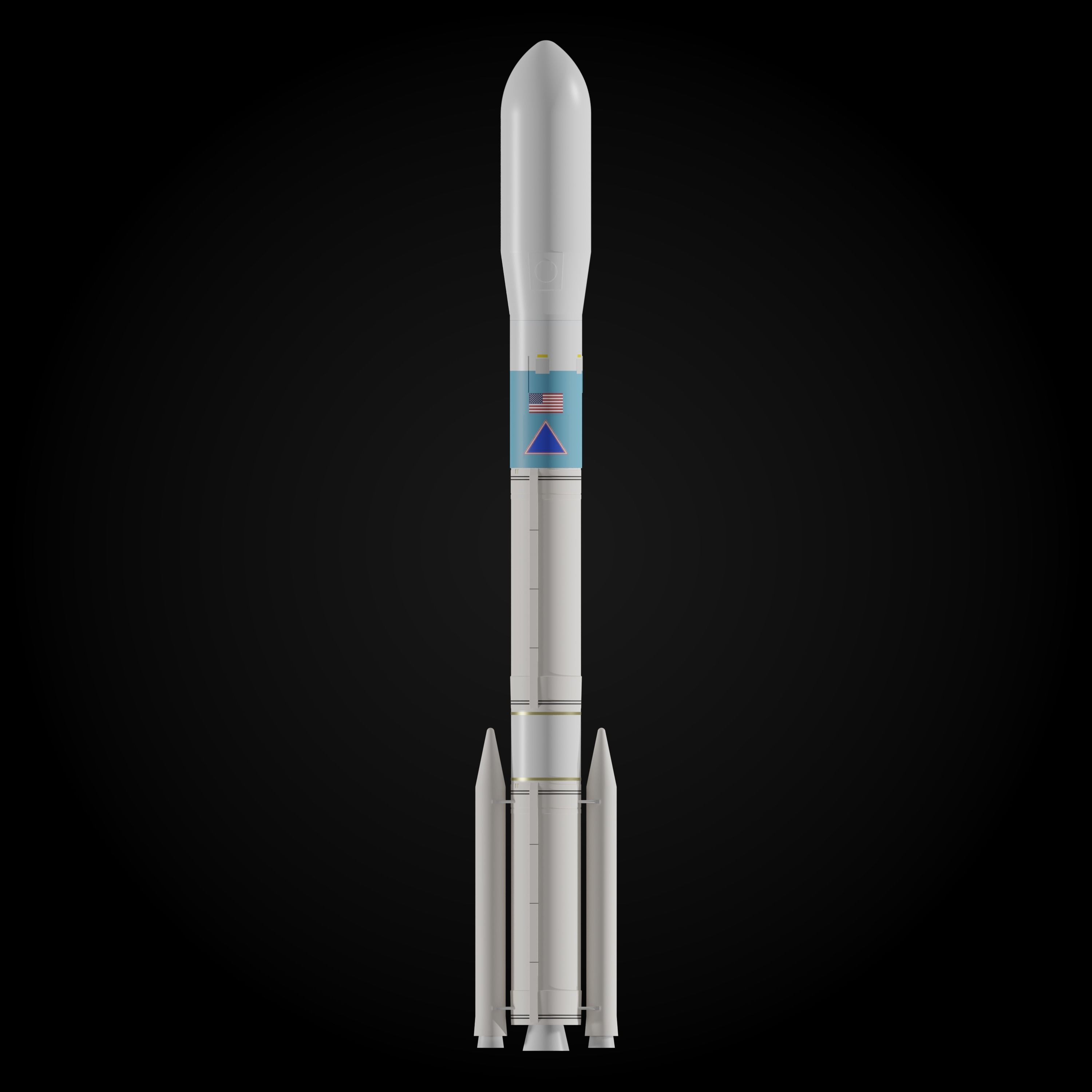 Delta Lite rocket 3D model | CGTrader
