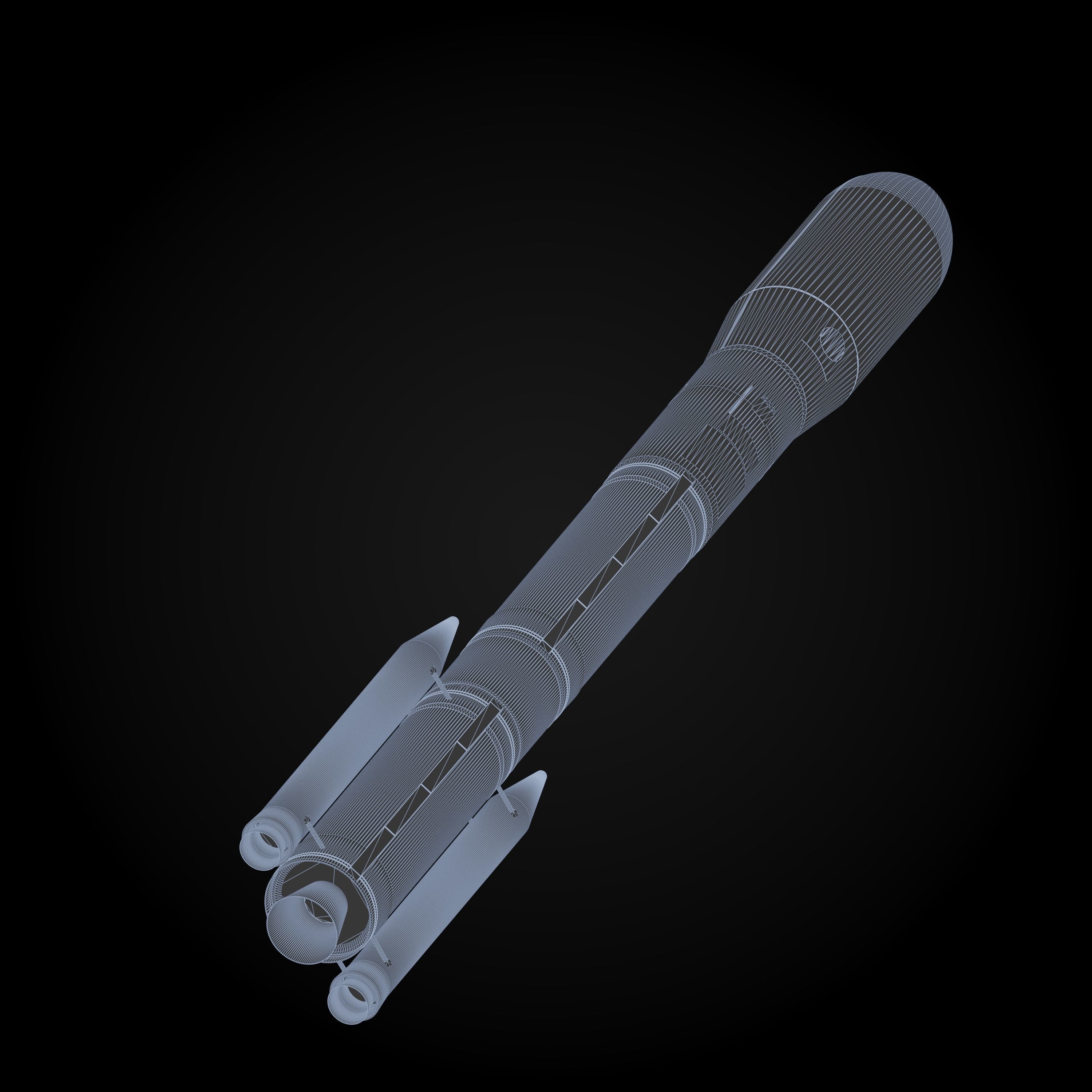 Delta Lite rocket 3D model | CGTrader