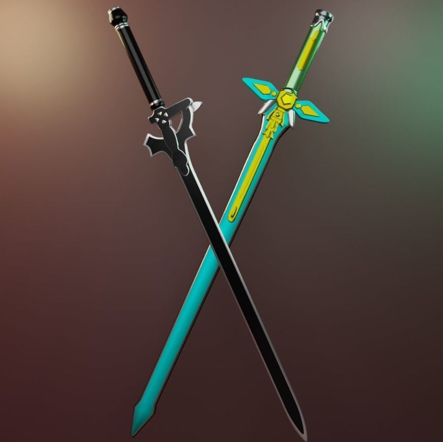 Sao swords- espadas sao 3D model | CGTrader