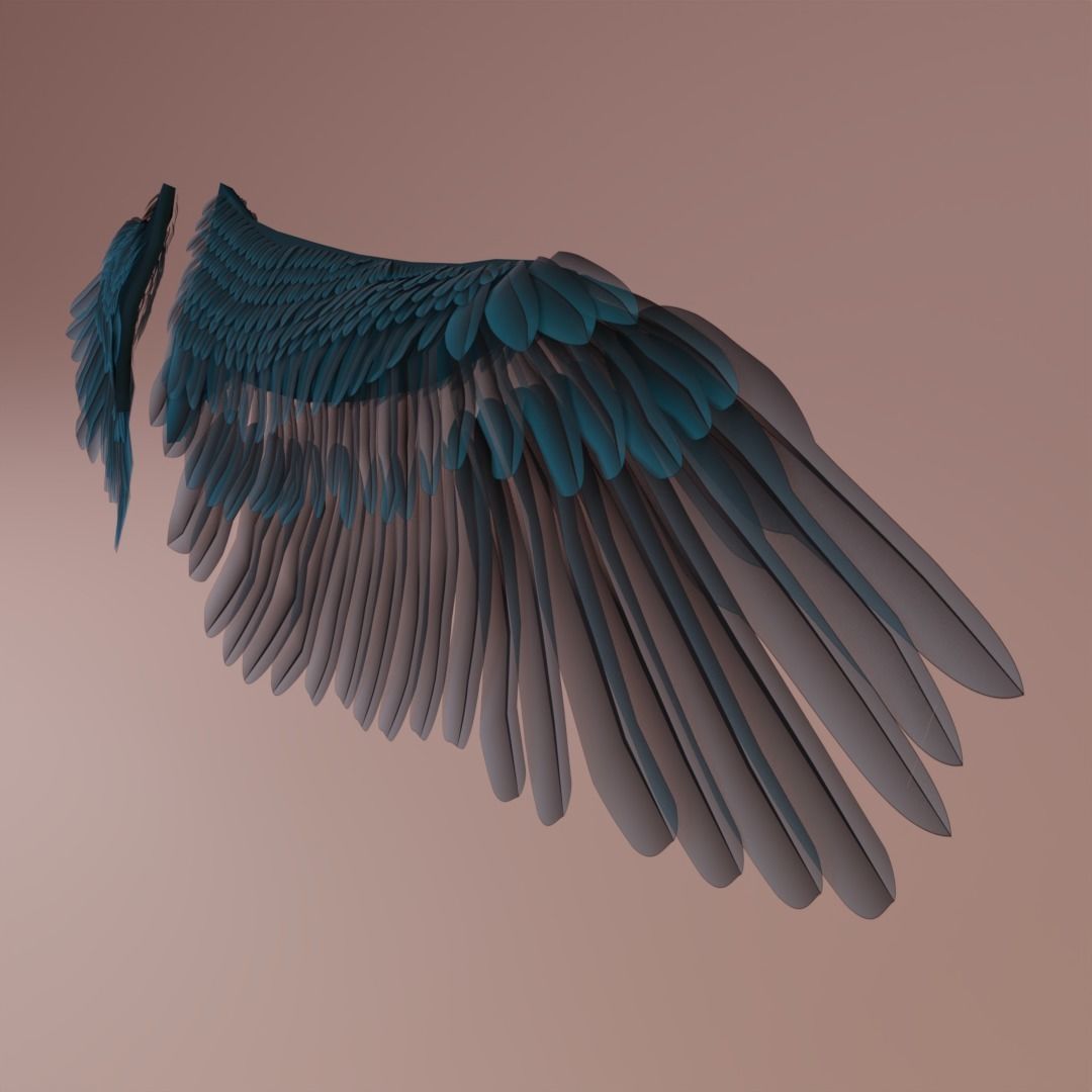 3D model Wings - Low-poly 3D model angel wing VR / AR / low-poly | CGTrader