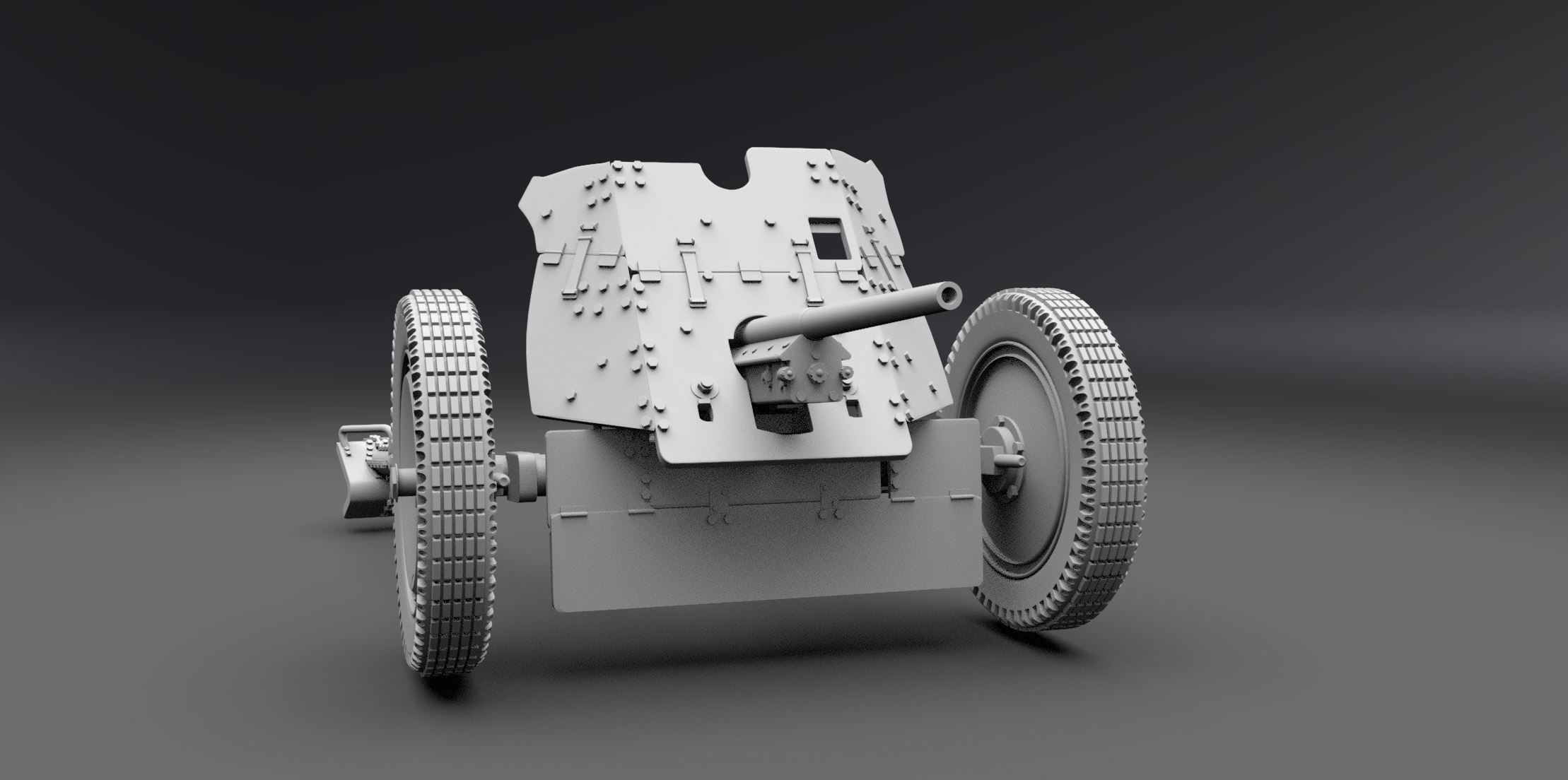 Pak 36 Scale model 3D model 3D printable | CGTrader