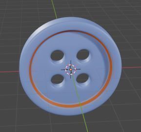 A Blue Orange Shirt Button 3D model | CGTrader