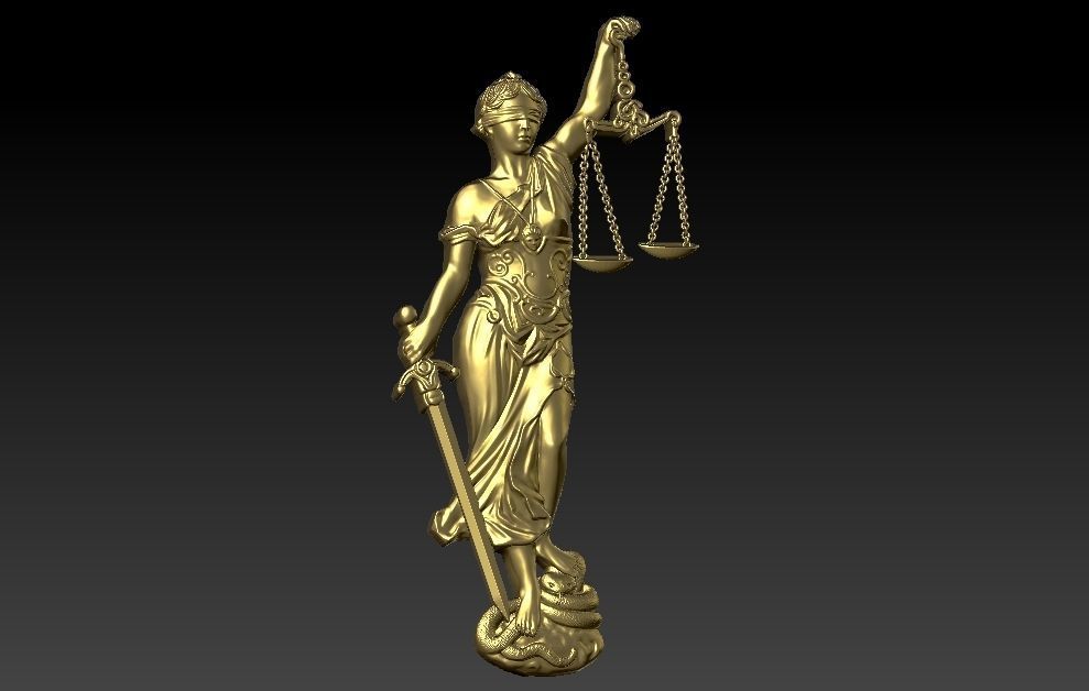 Statue of the law of Themis 3D model 3D printable | CGTrader