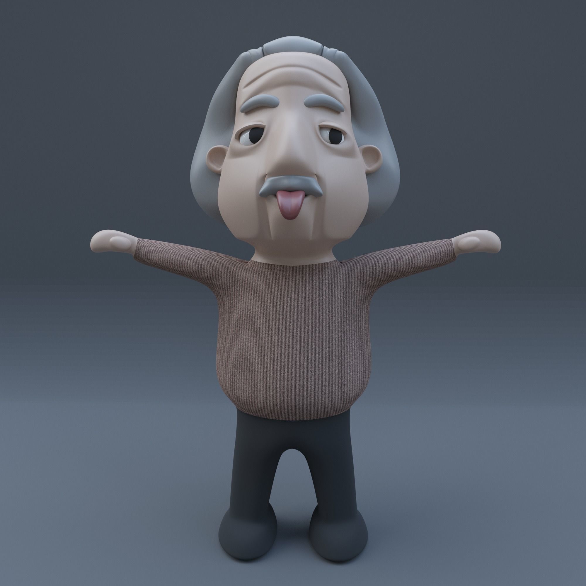 3D model Albert Einstein Charactor VR / AR / low-poly | CGTrader