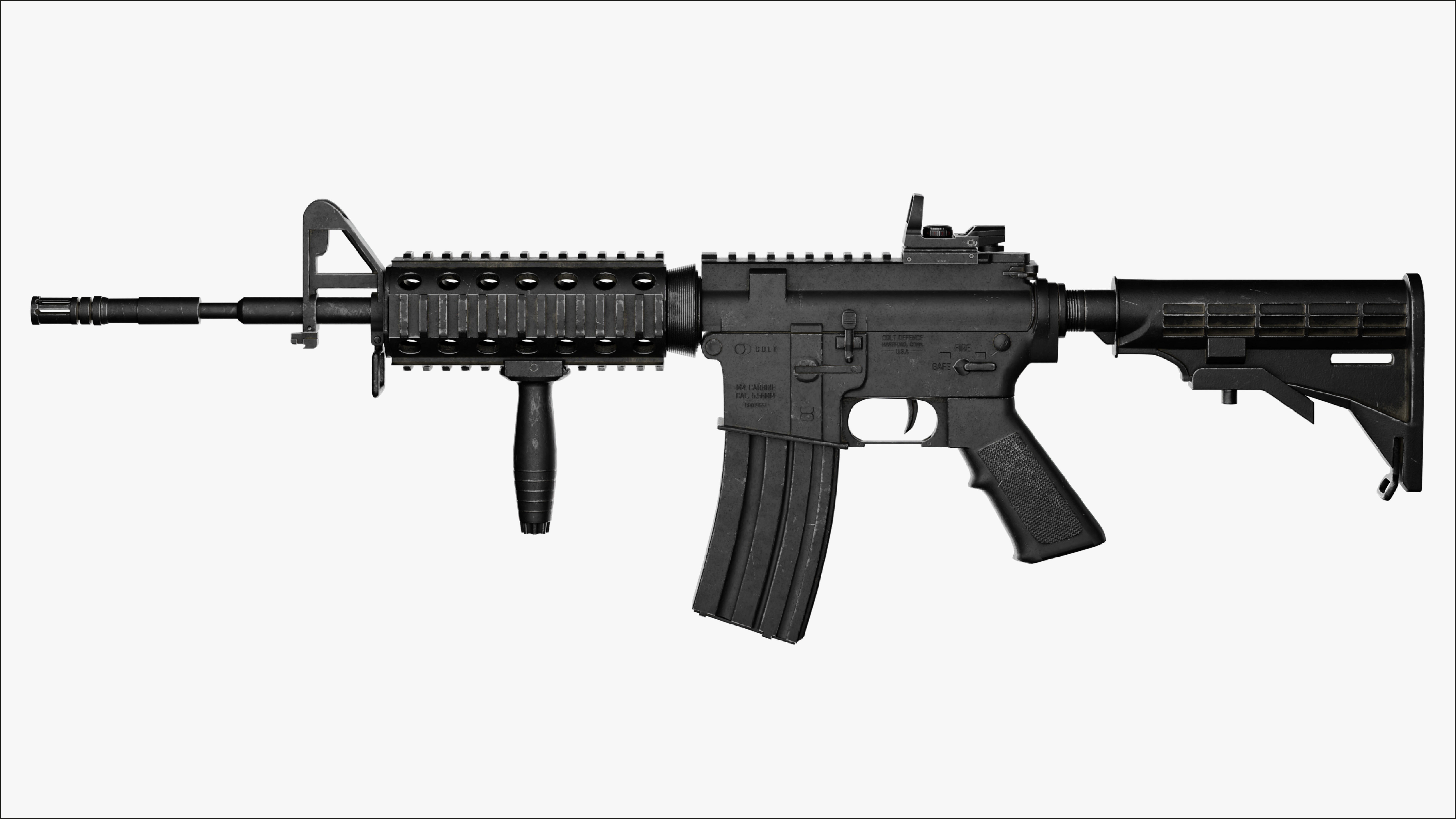 3D model M4 Carbine Assaut Rifle VR / AR / low-poly | CGTrader