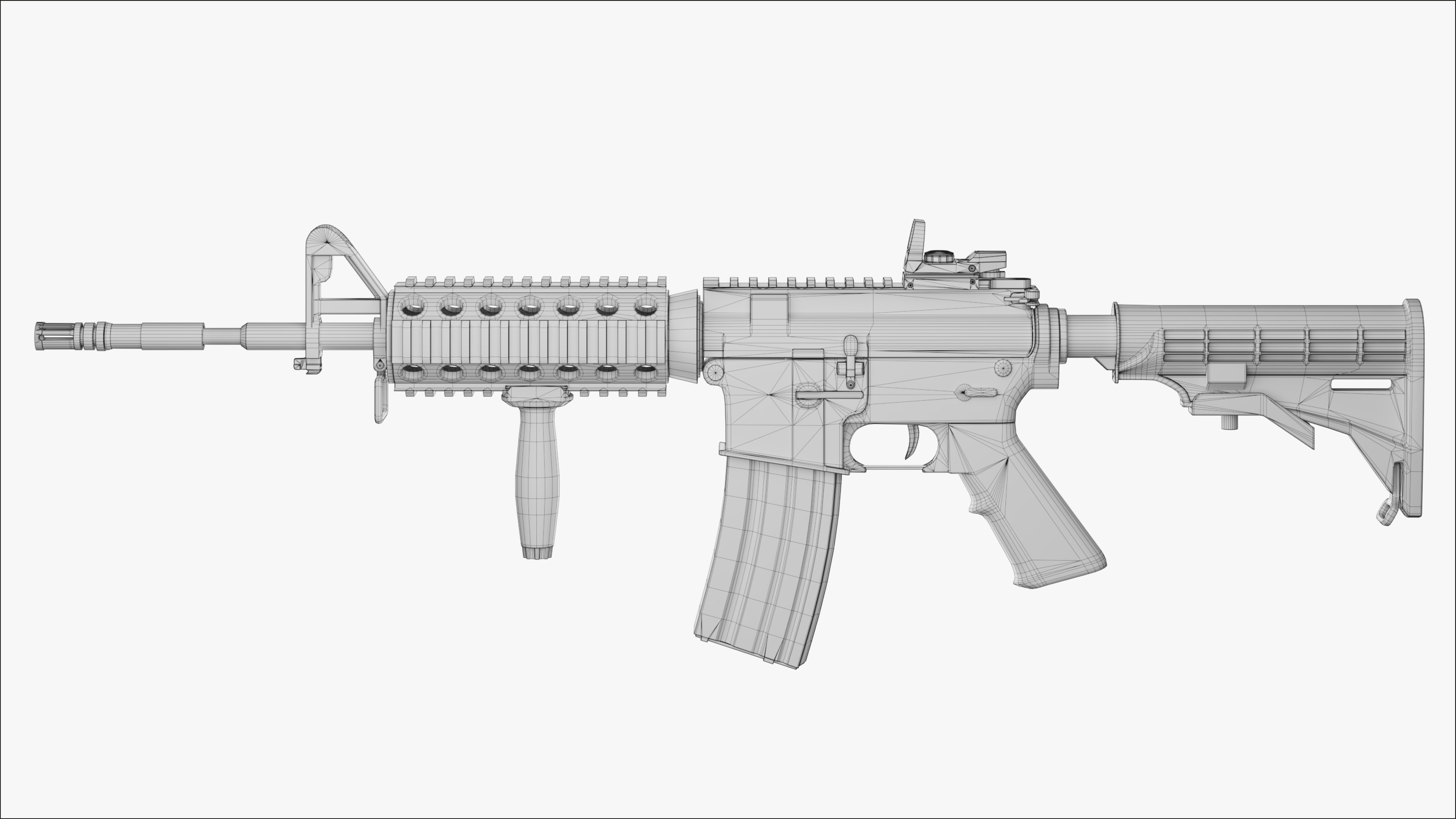 3D model M4 Carbine Assaut Rifle VR / AR / low-poly | CGTrader