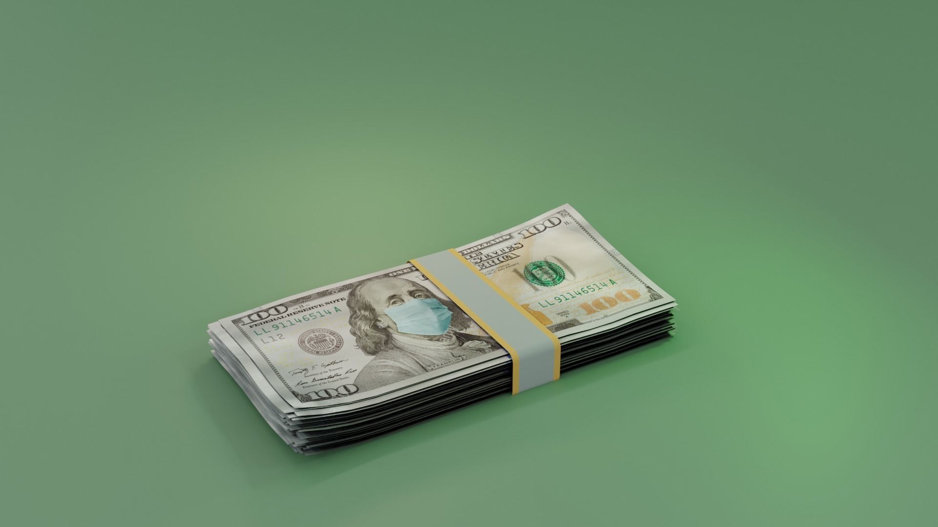 3D model Dollar Stack 3d Model VR / AR / low-poly | CGTrader