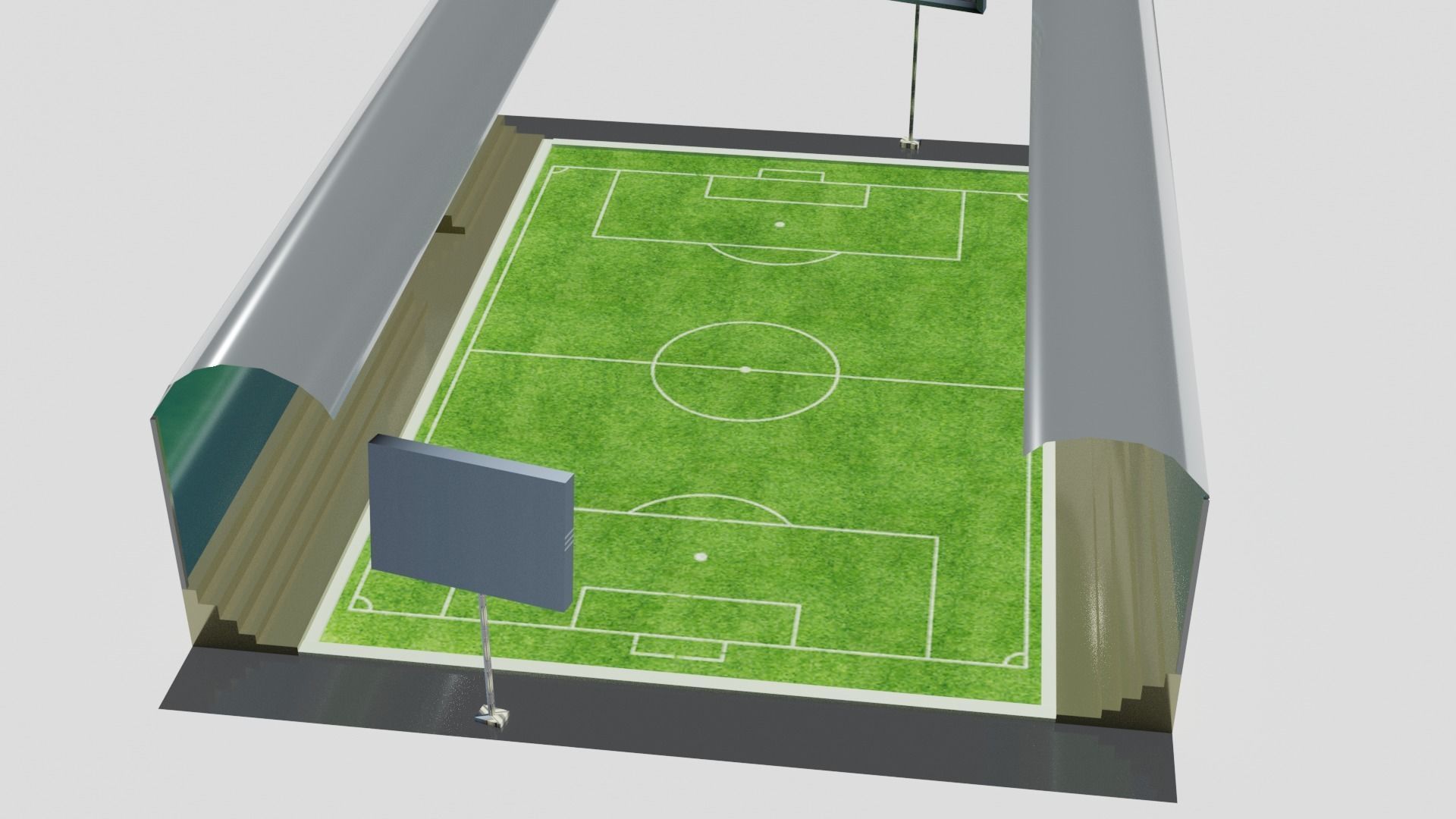 3D model football ground VR / AR / low-poly | CGTrader