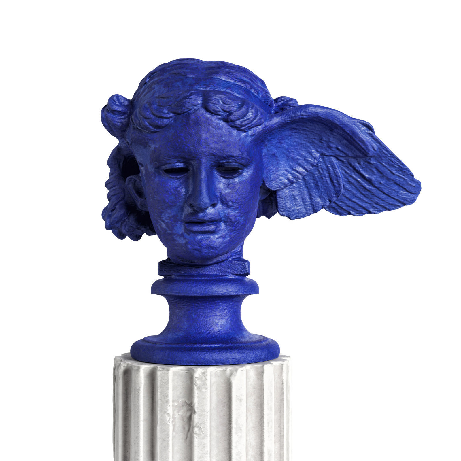Hypnos head sculpture blue 3D model | CGTrader