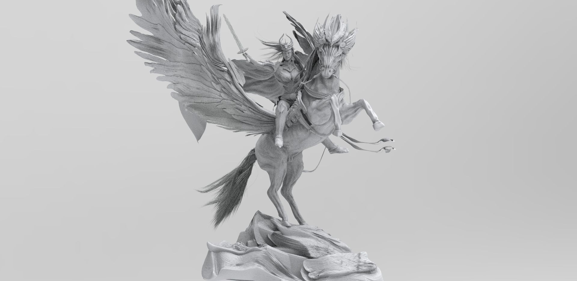 Pegasus Rider 3D model | CGTrader