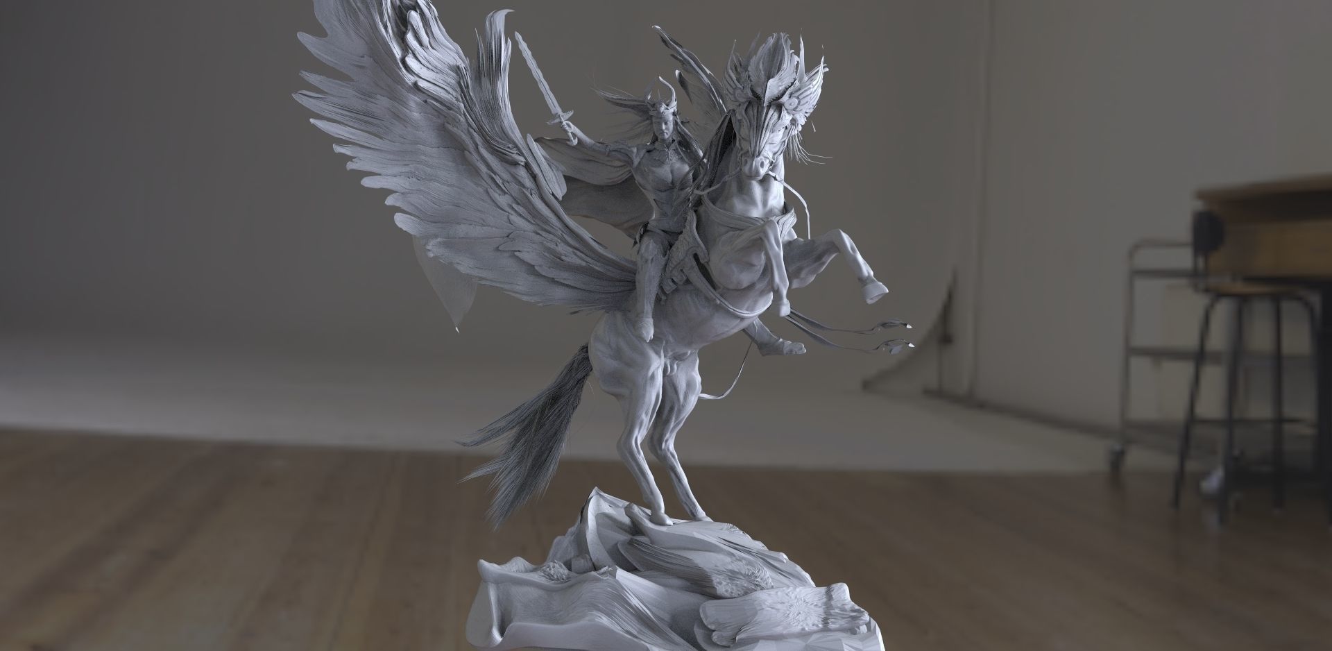 Pegasus Rider 3D model | CGTrader