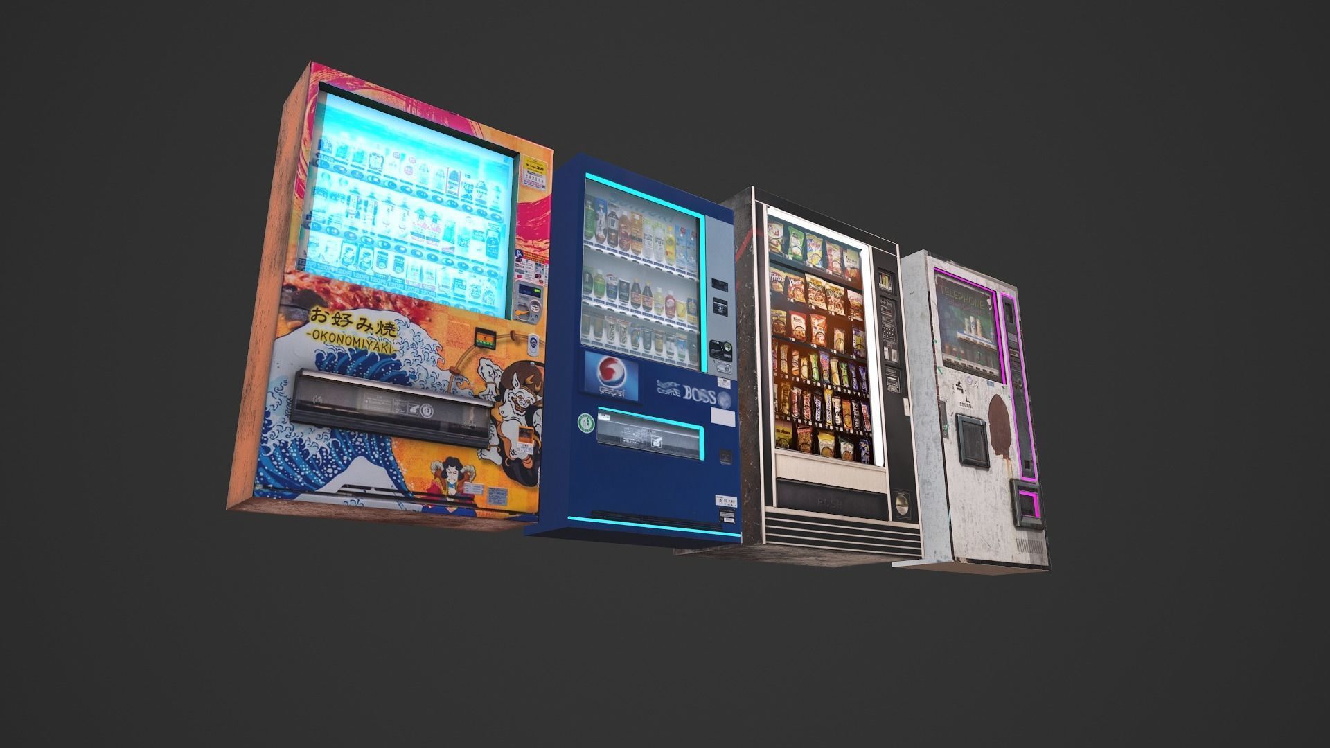 3D model Vending Machine Pack VR / AR / low-poly | CGTrader