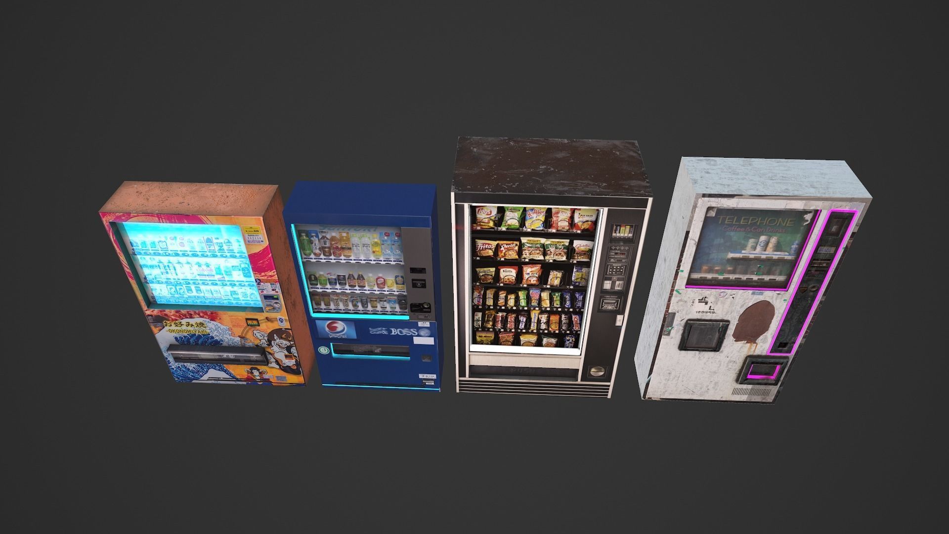 3D model Vending Machine Pack VR / AR / low-poly | CGTrader